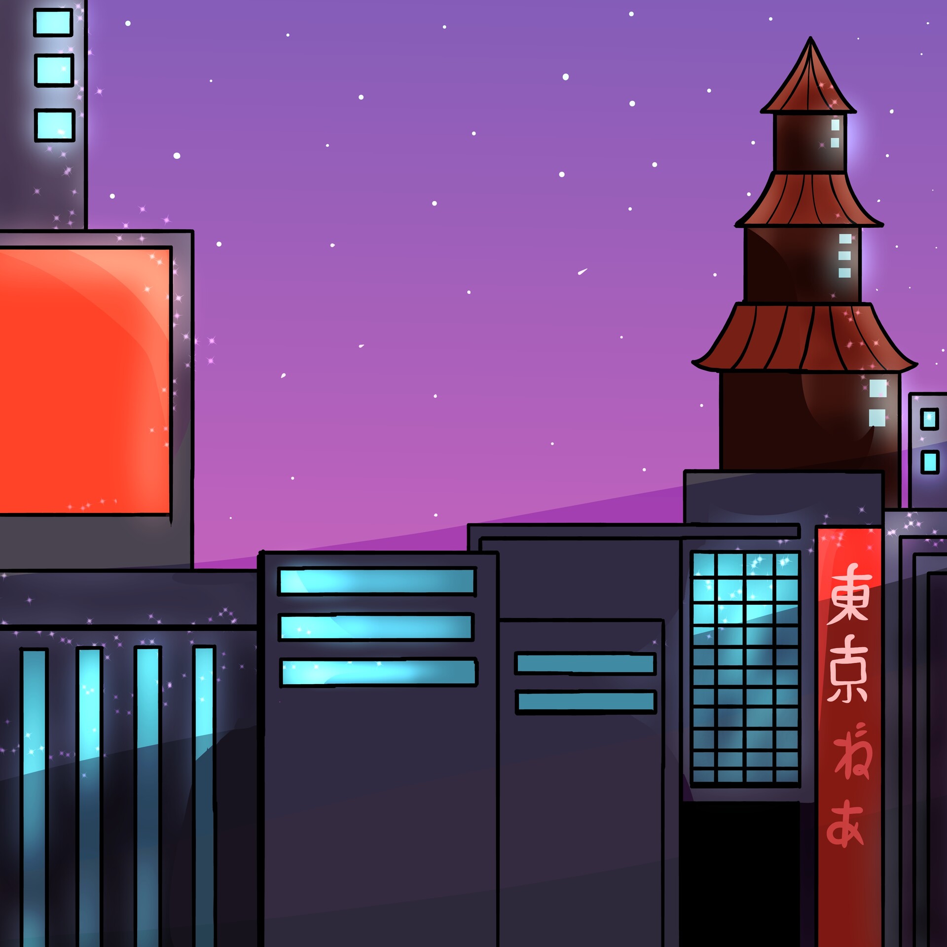 ArtStation - Night Town