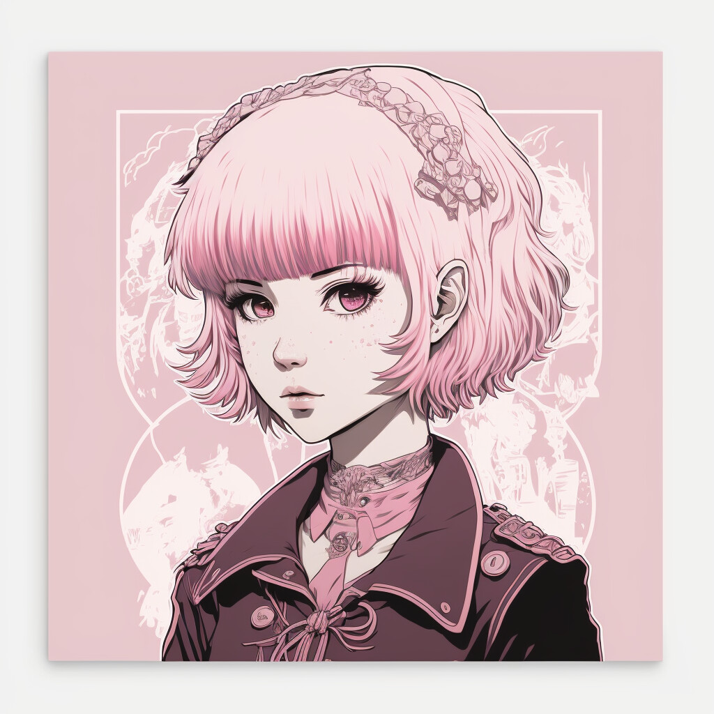 ArtStation - Pink anime girl