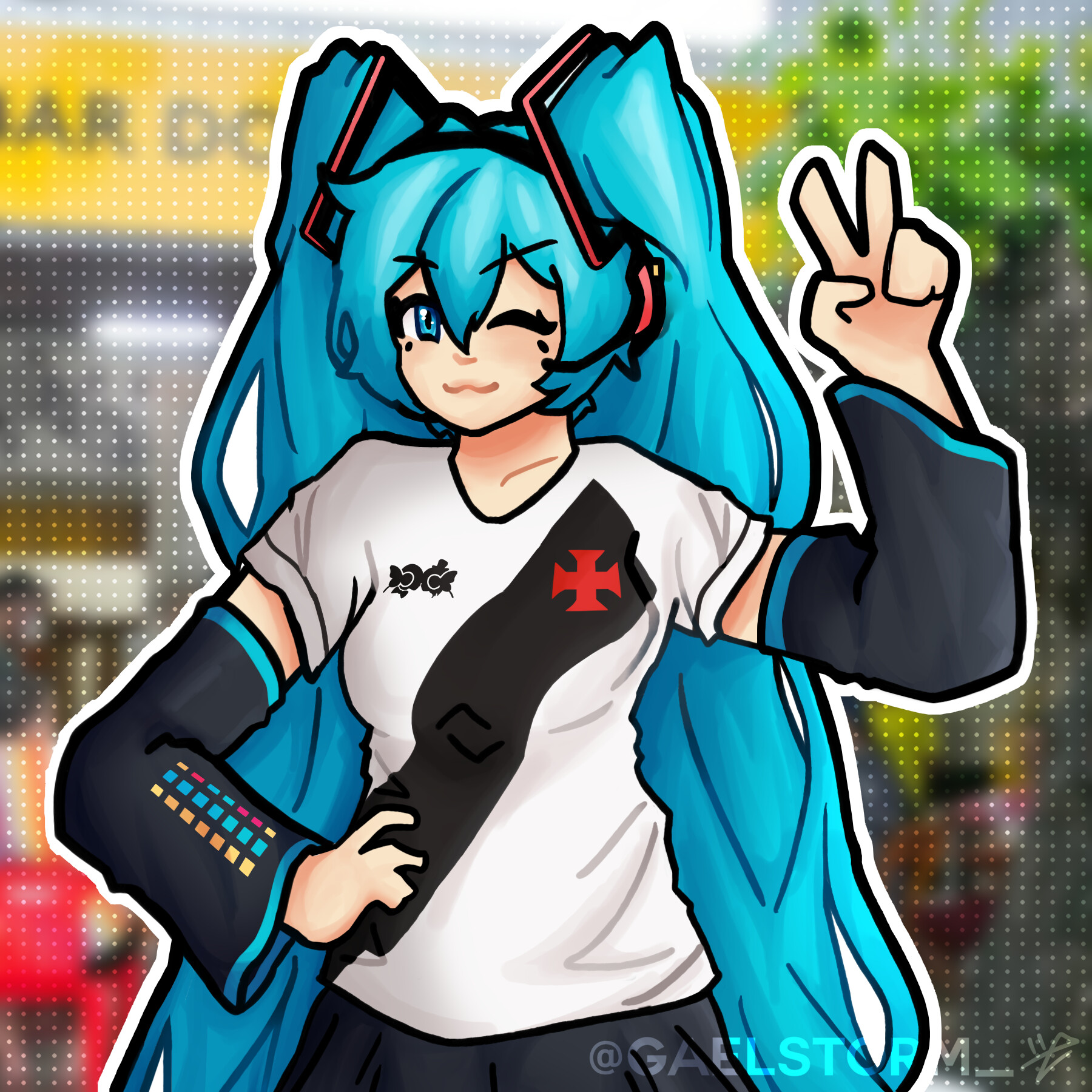 ArtStation - Hatsune Miku using a Vasco jersey