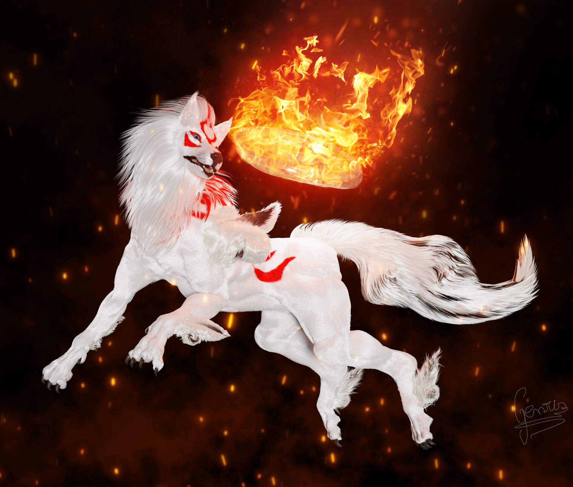 ArtStation - Realistic Okami Amaterasu