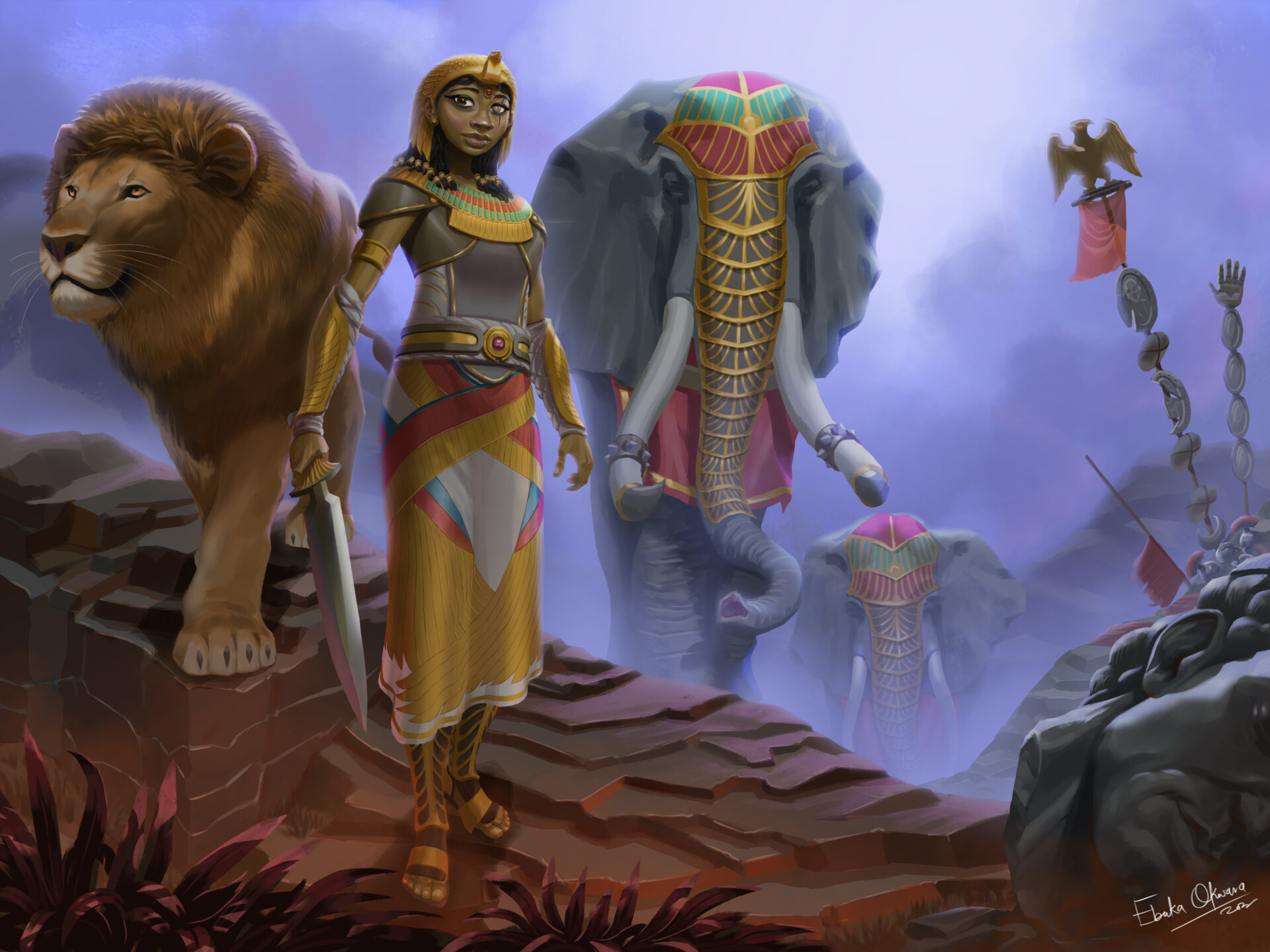 ArtStation - Queen Amanirenas; The Warrior Queen of the Kush Empire.