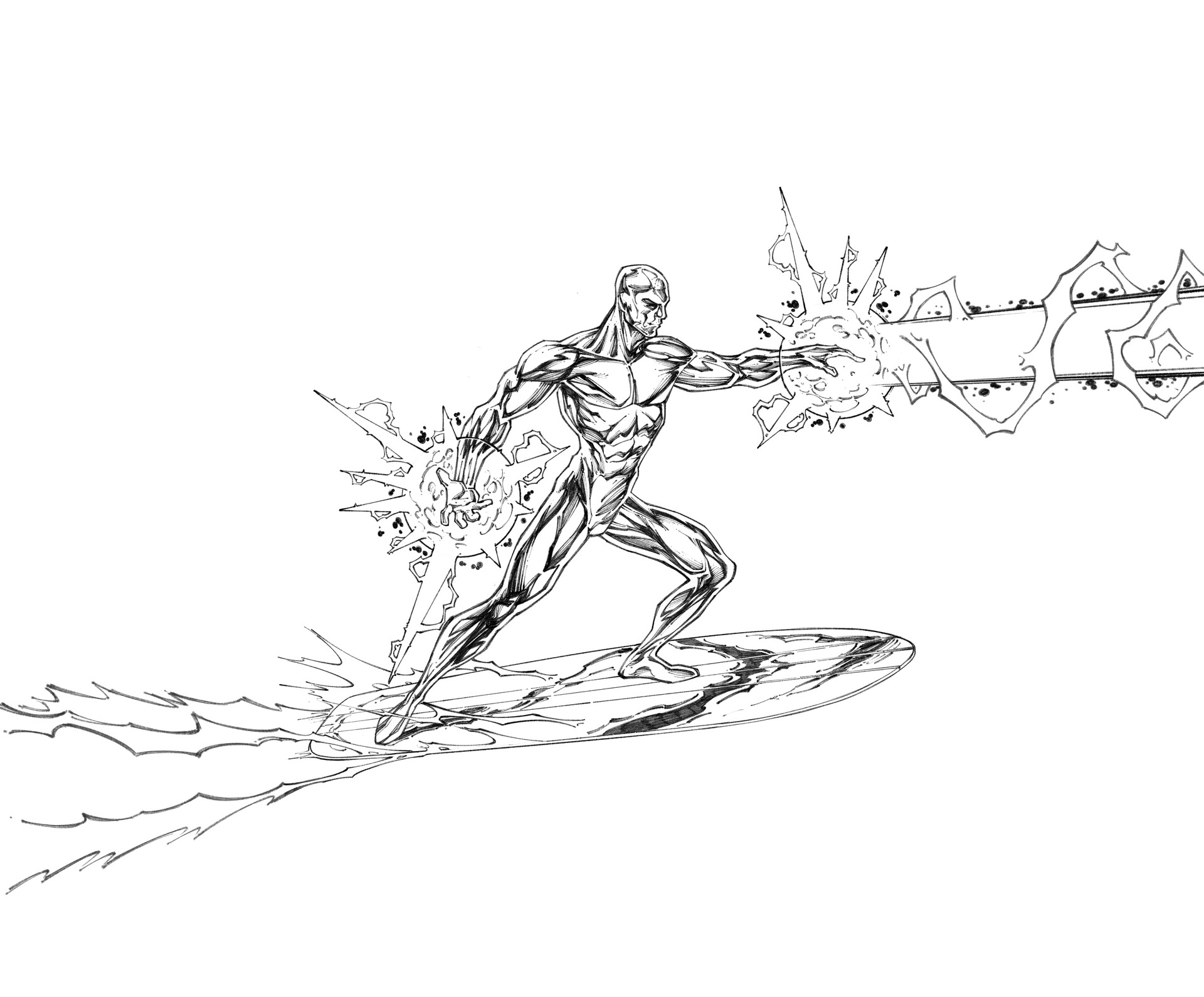 free silver surfer coloring pages