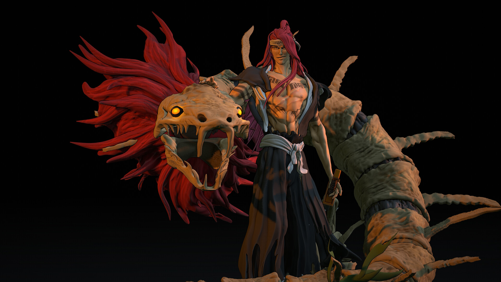 ArtStation - Renji Abarai - Bleach