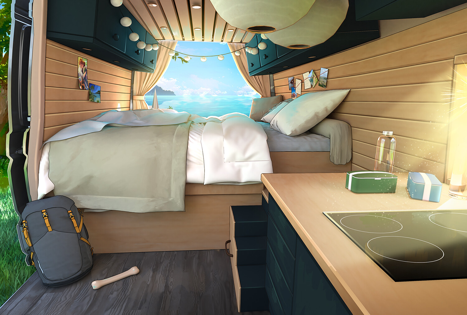 ArtStation - Beemoov - Kentin's Van Interior scene