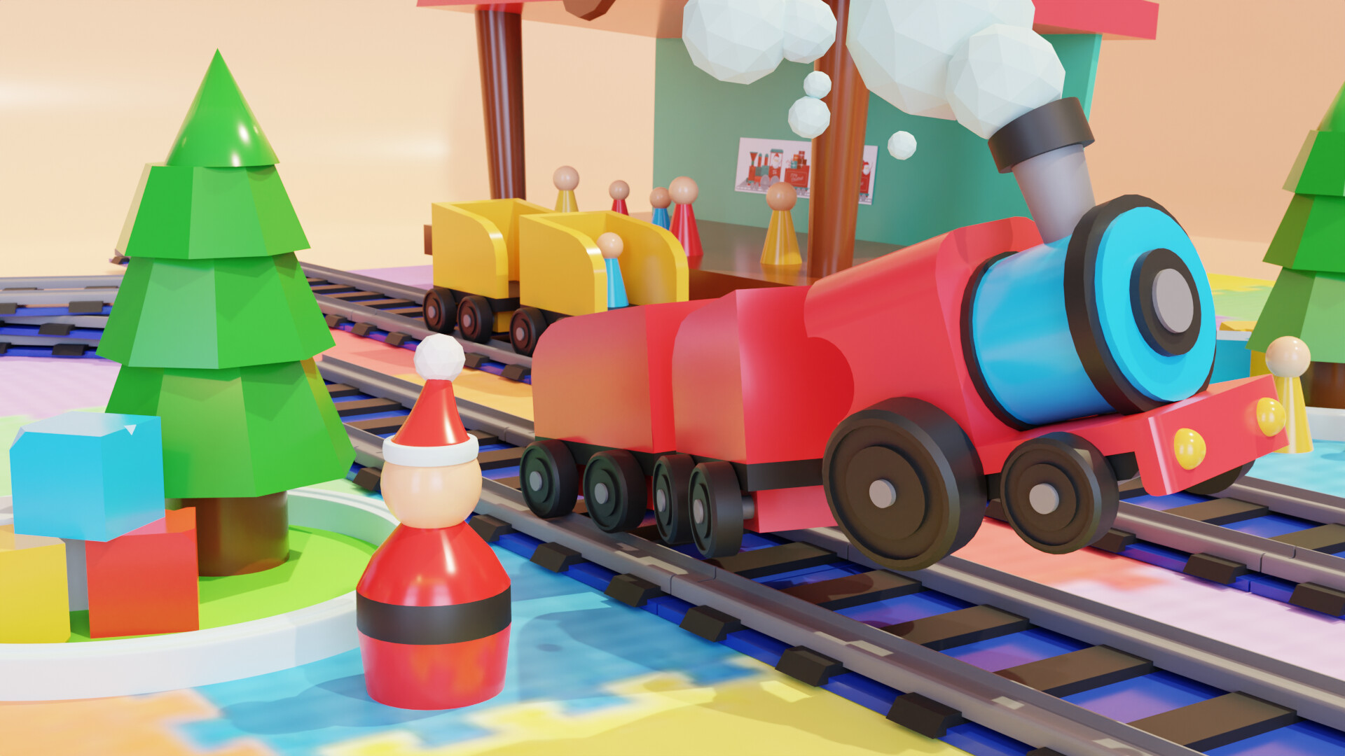 Toy Train Side View