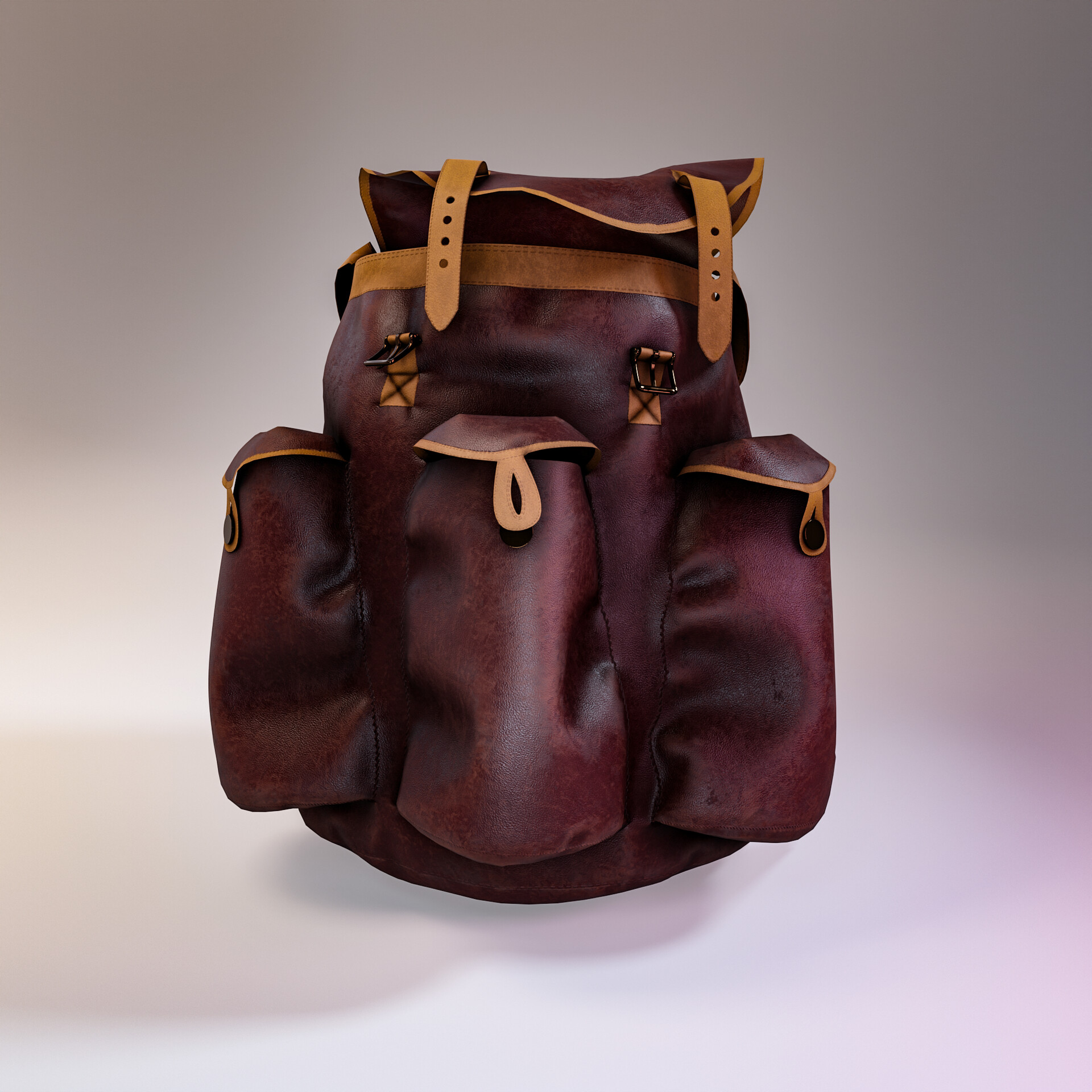 ArtStation - Leather Backpack