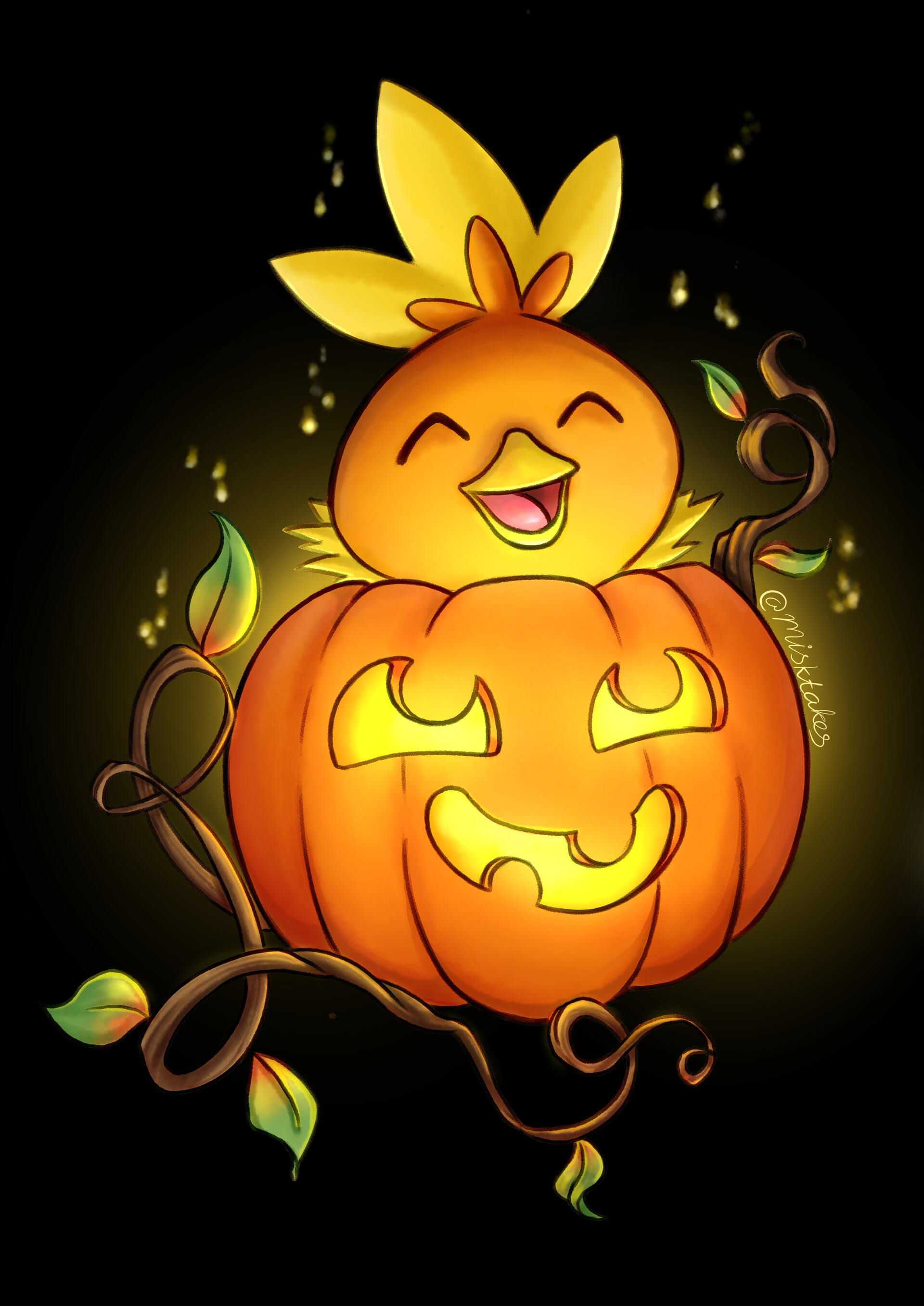 ArtStation - pumpkin Torchic