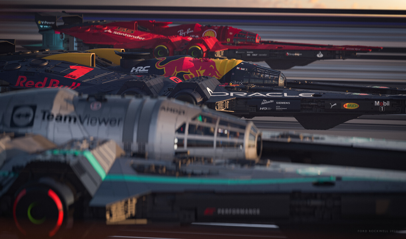 Ford Rockwell - Racing liveries - inspired by the Top 3 F1 cars of 2022