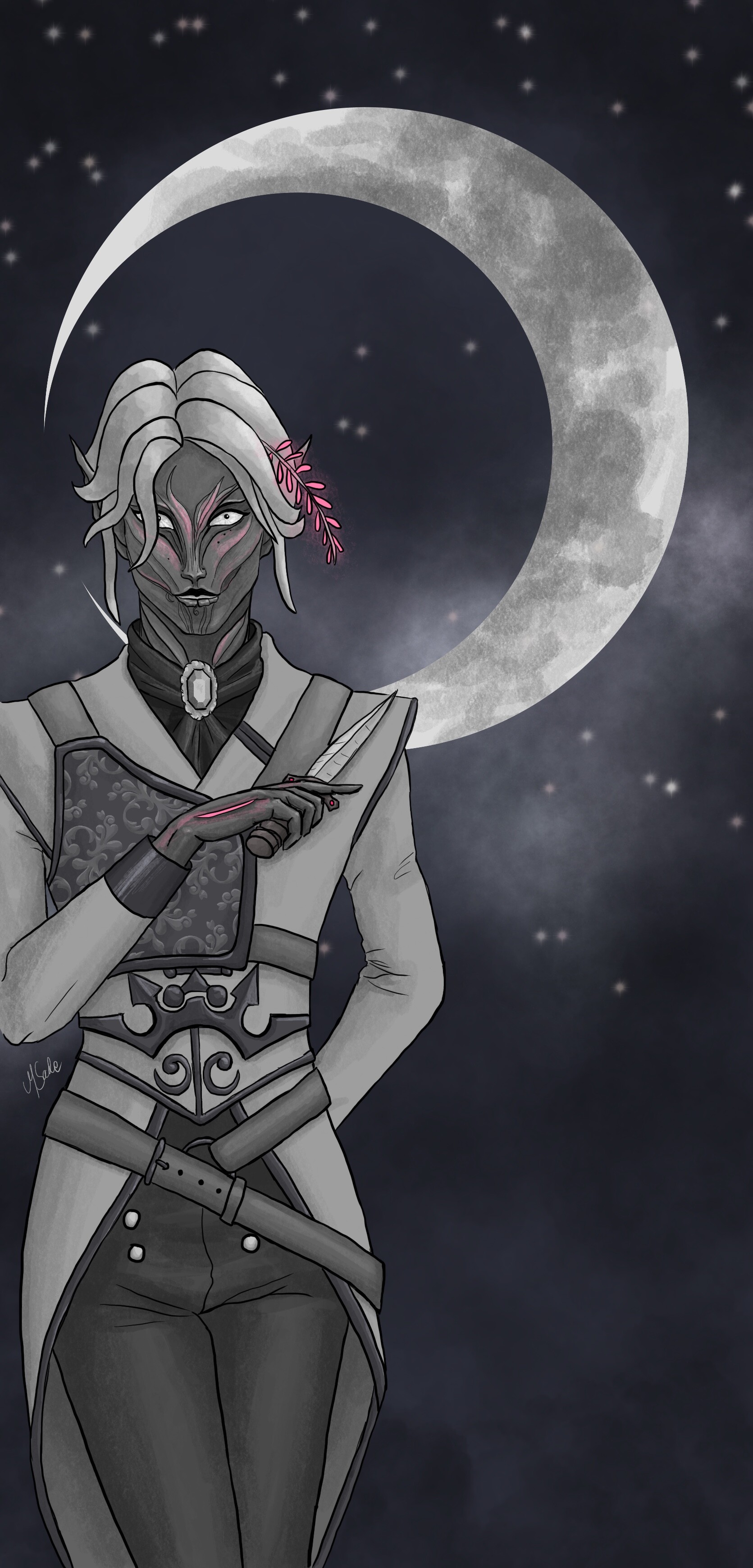 ArtStation - Under the crescent moon