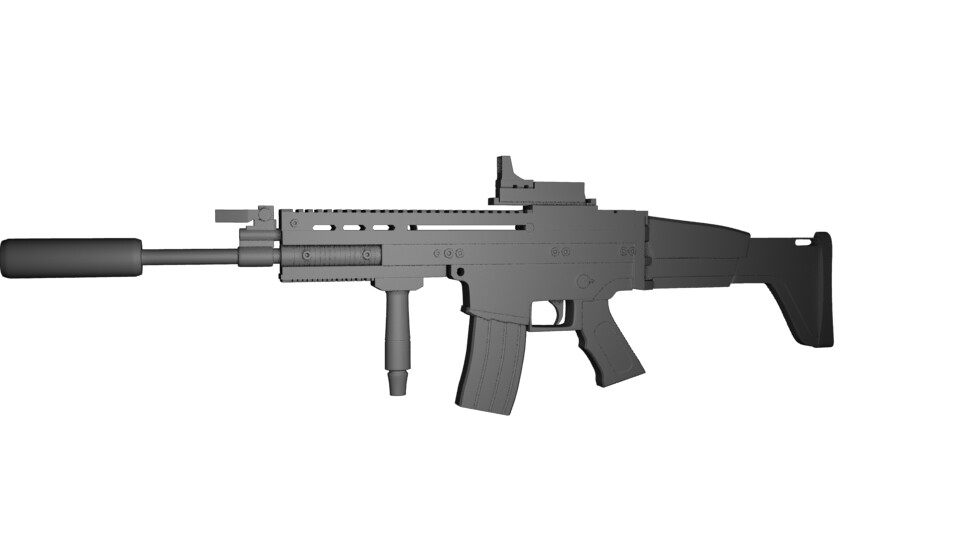 ArtStation - Scar Weapon Model