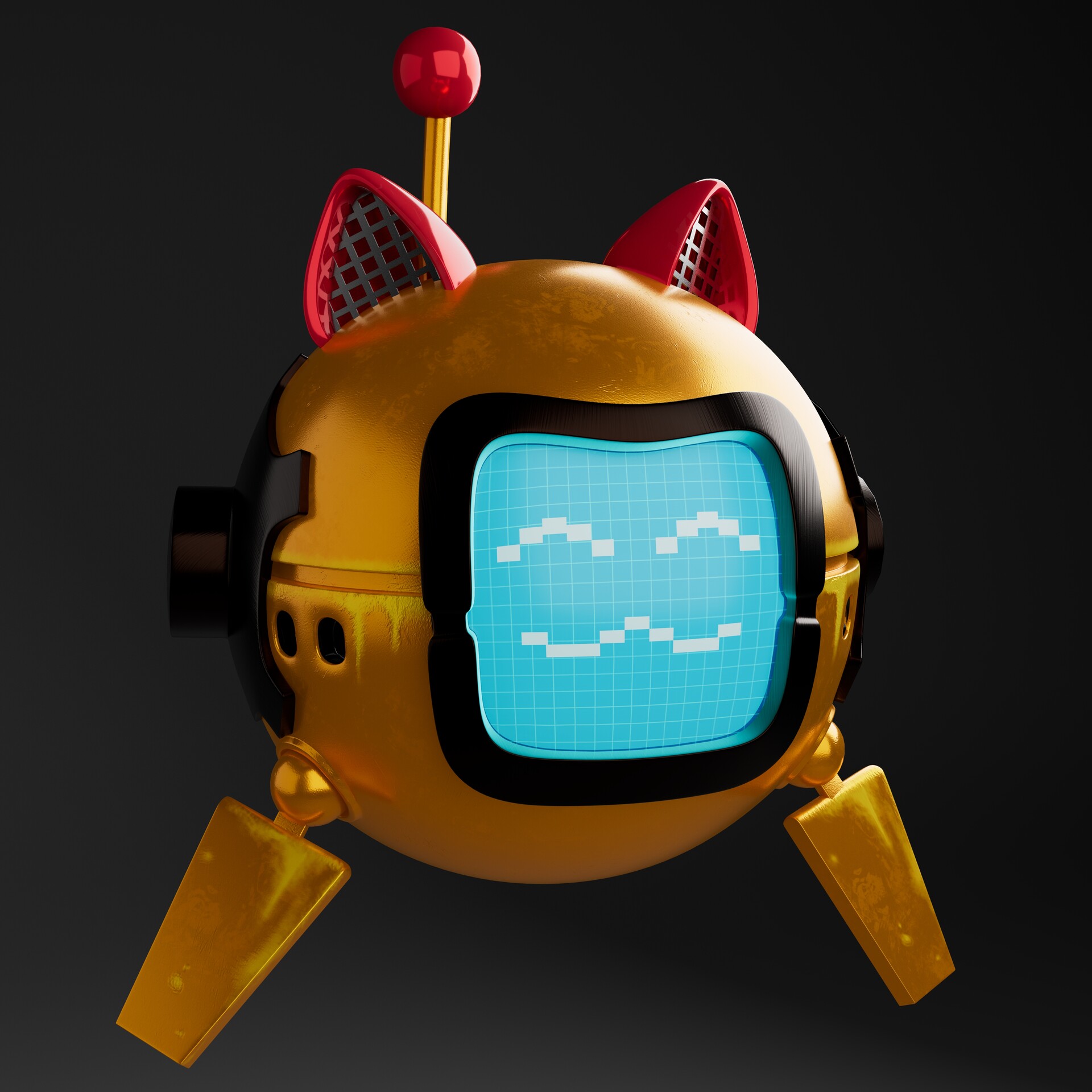 ArtStation - Robot cat