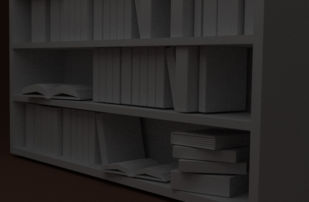 ArtStation - Bookshelf 3D Model