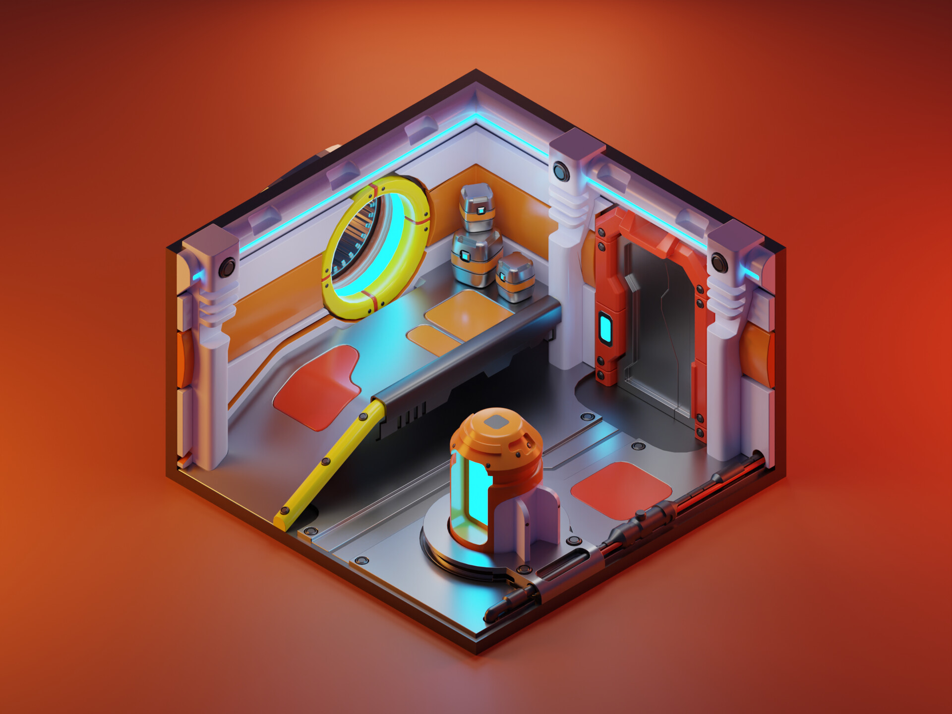 ArtStation - Sci-Fi Room (Polygon Runway Tutorial)