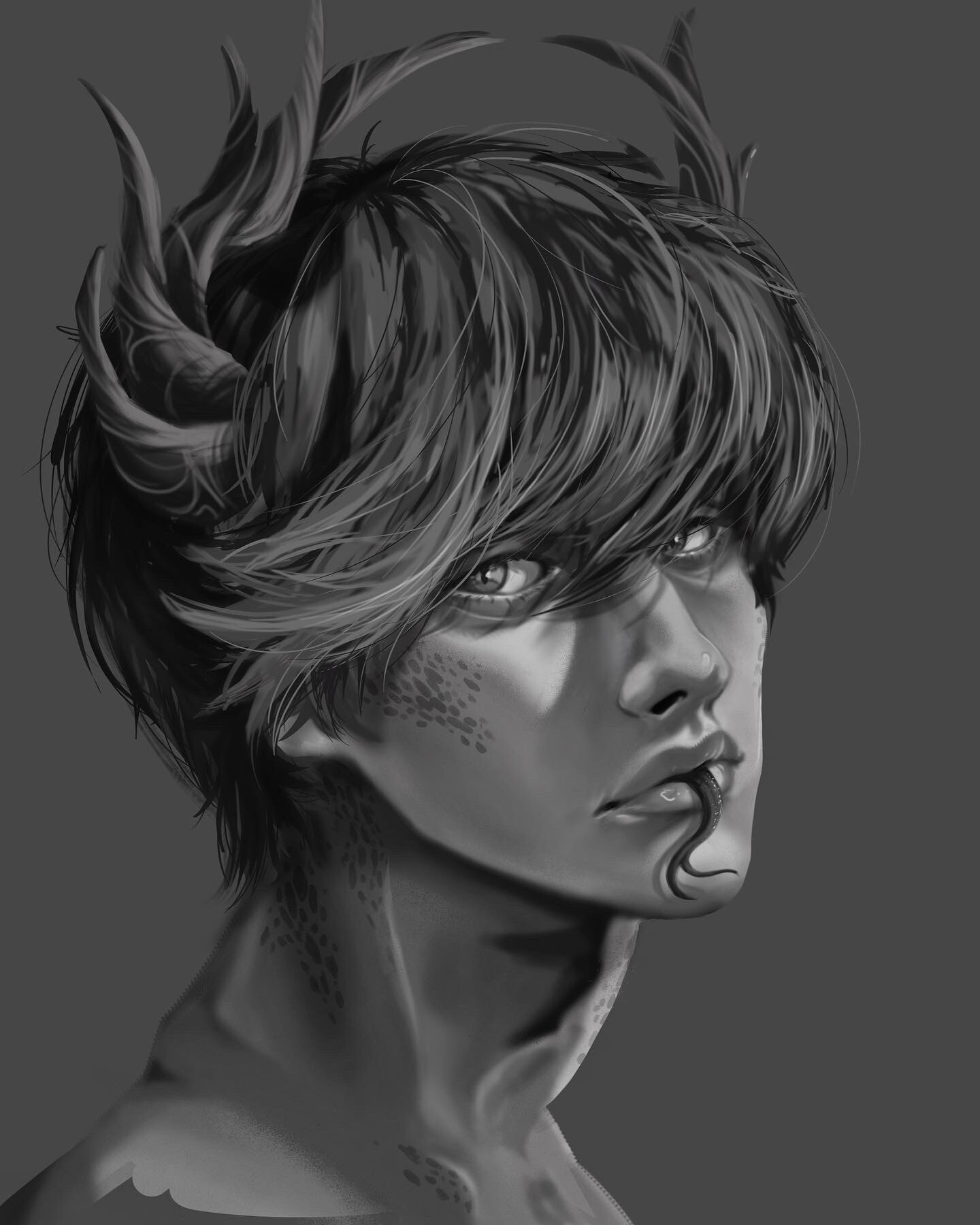 ArtStation - Leviathan from Obey me Experimental portrait fanart