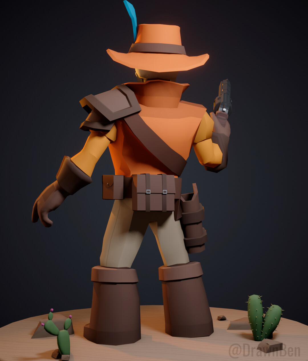 Arturo Benitez - Low poly character Mc Bones