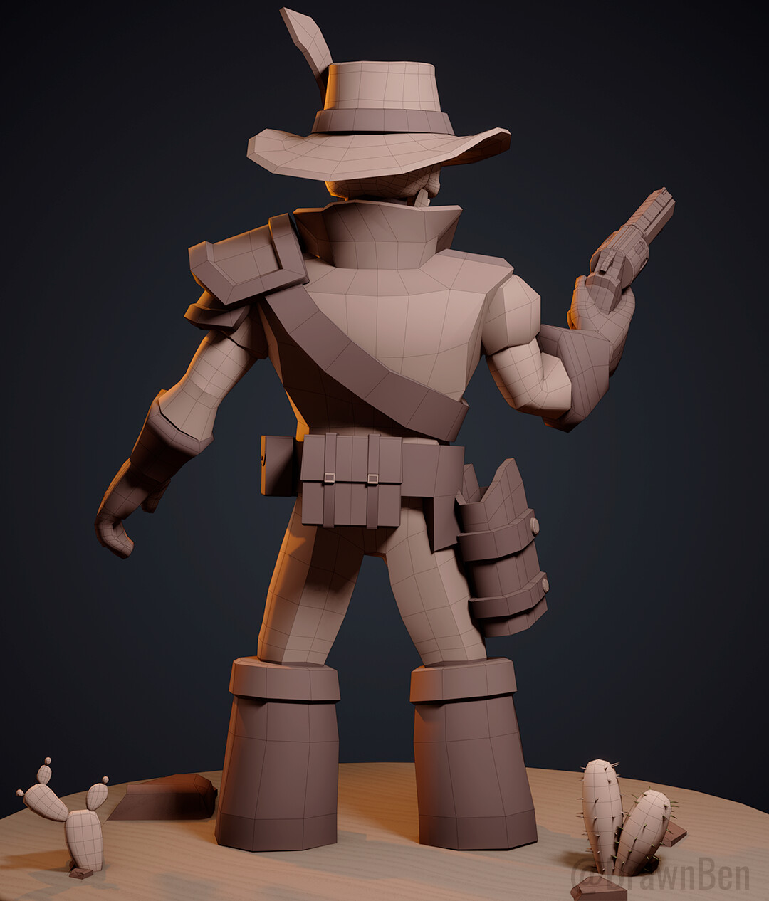 Arturo Benitez - Low poly character Mc Bones