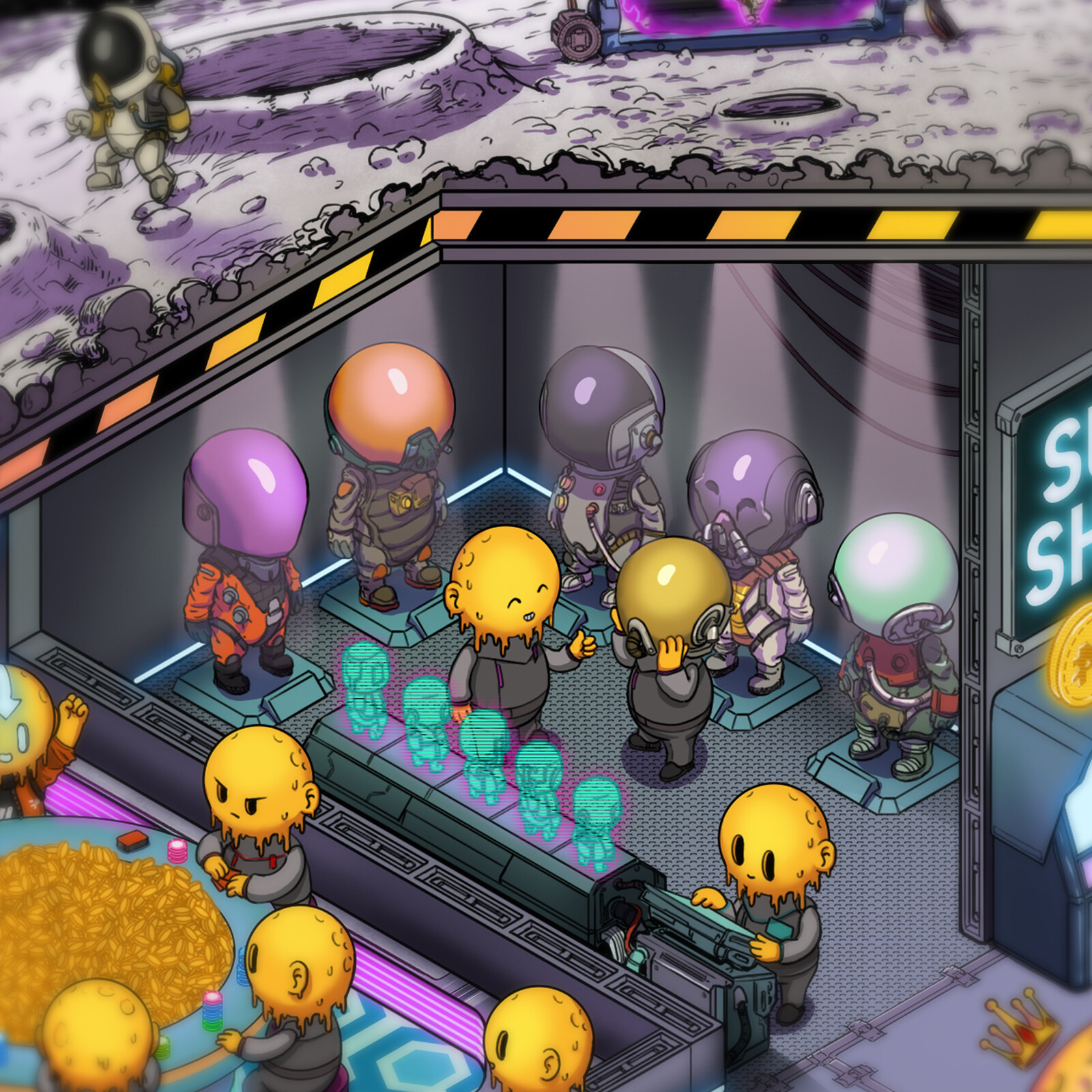 Egor Klyuchnyk - Melting Moonboys commission