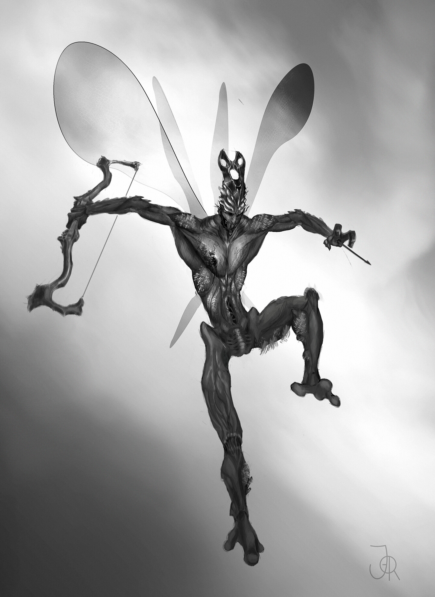 ArtStation - Concept for a insect archer warrior.