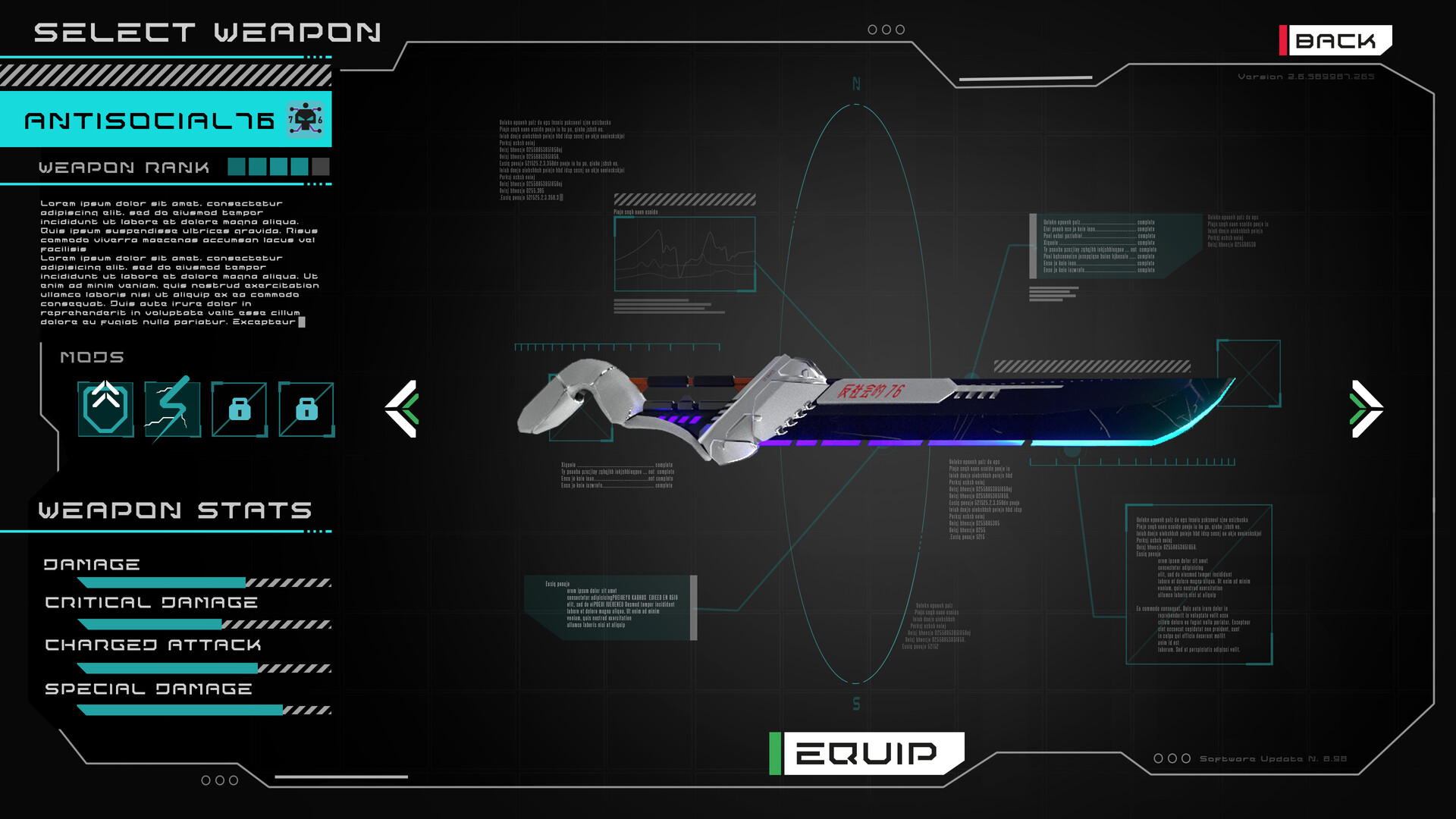 ArtStation - "Choose Your Weapon" UI Project
