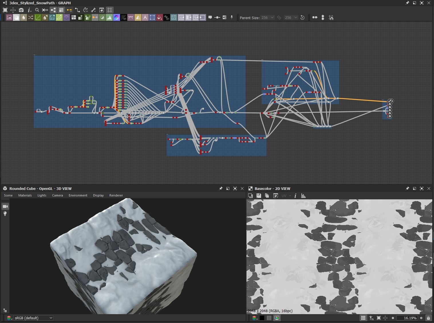 3dExtrude Tutorials - Stylized Snow Path - Substance 3D Designer