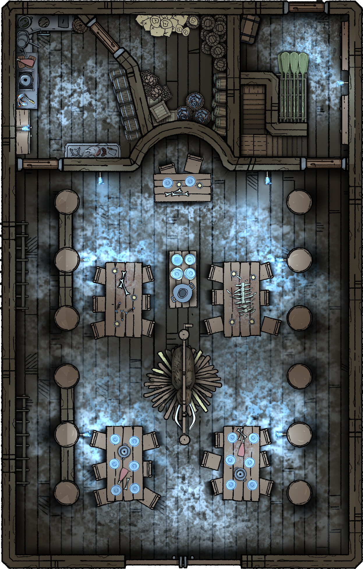 Morvold Press - Battlemap | Svardborg Frost Giant Lair [180 x 224]