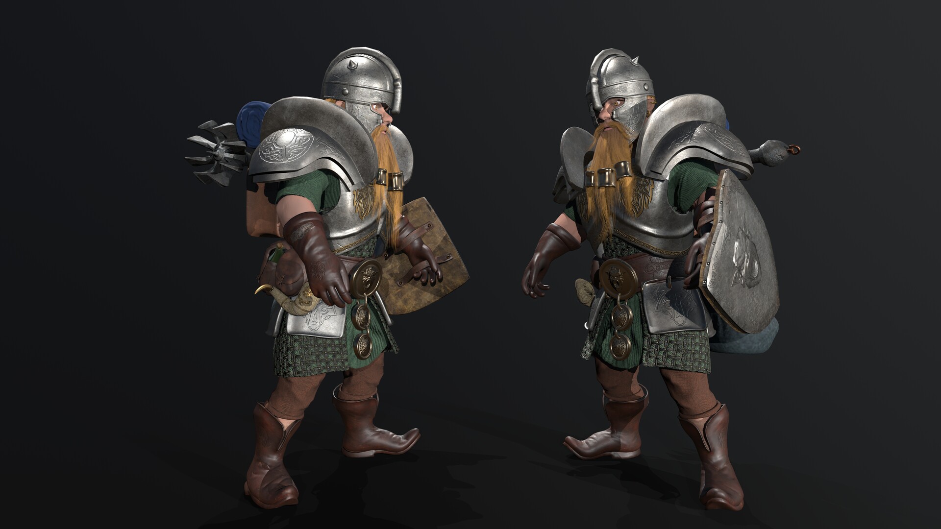 Oleksandr Dyedyukhin - Dwarf Grenadier - animated 3D model