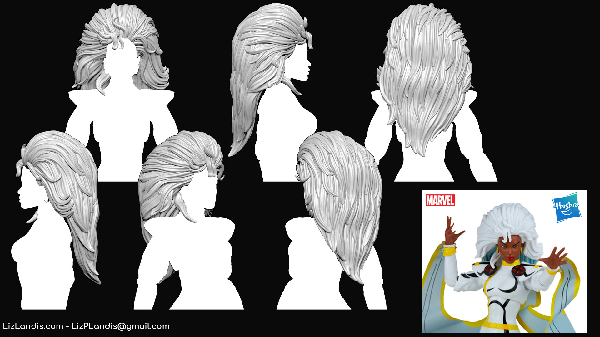 ArtStation - Marvel Legends 90's Storm Hair