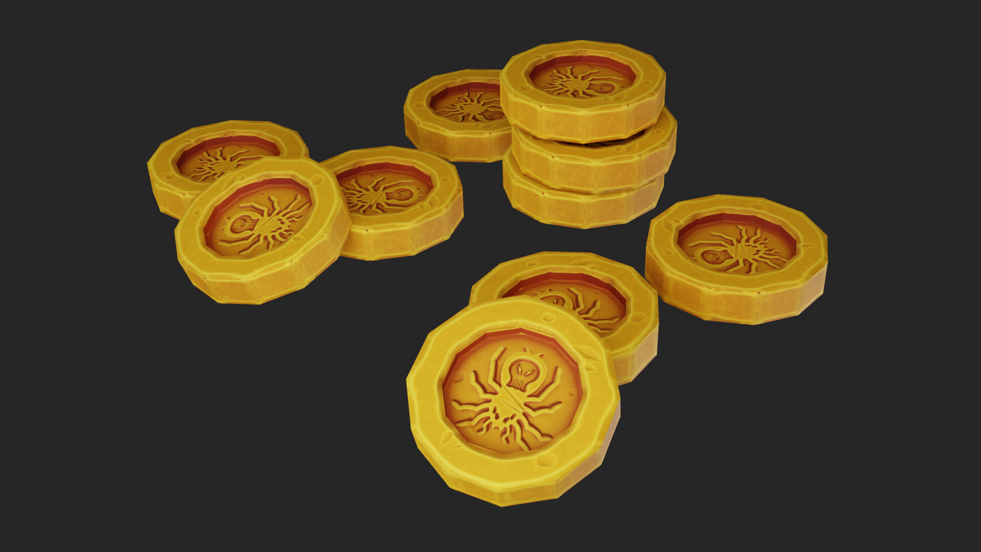 ArtStation - Stylized Gold Coins