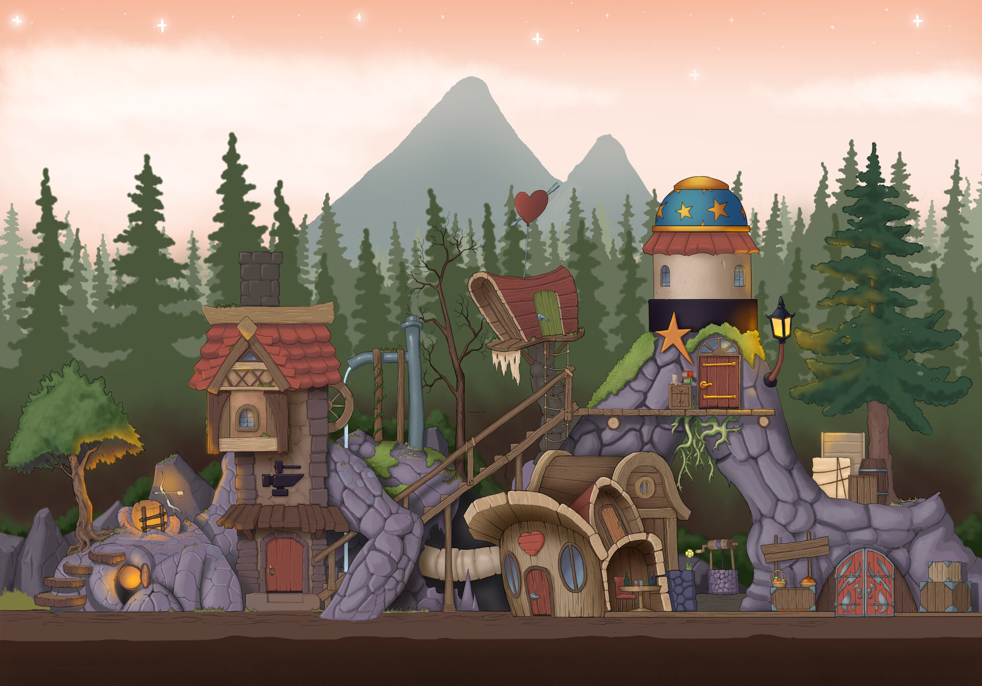 ArtStation - Tower in giants corpse