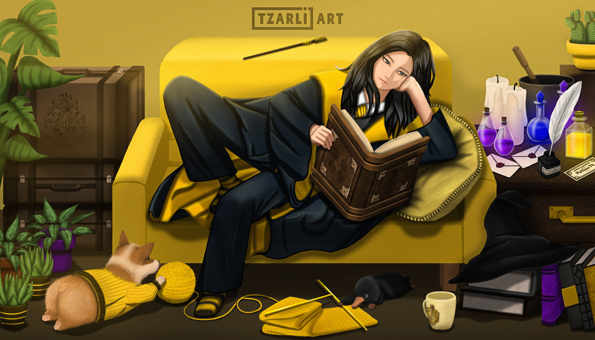 ArtStation - A day as a Hufflepuff 🧙🏻‍♀️ (A day in Hogwarts series 1/4)