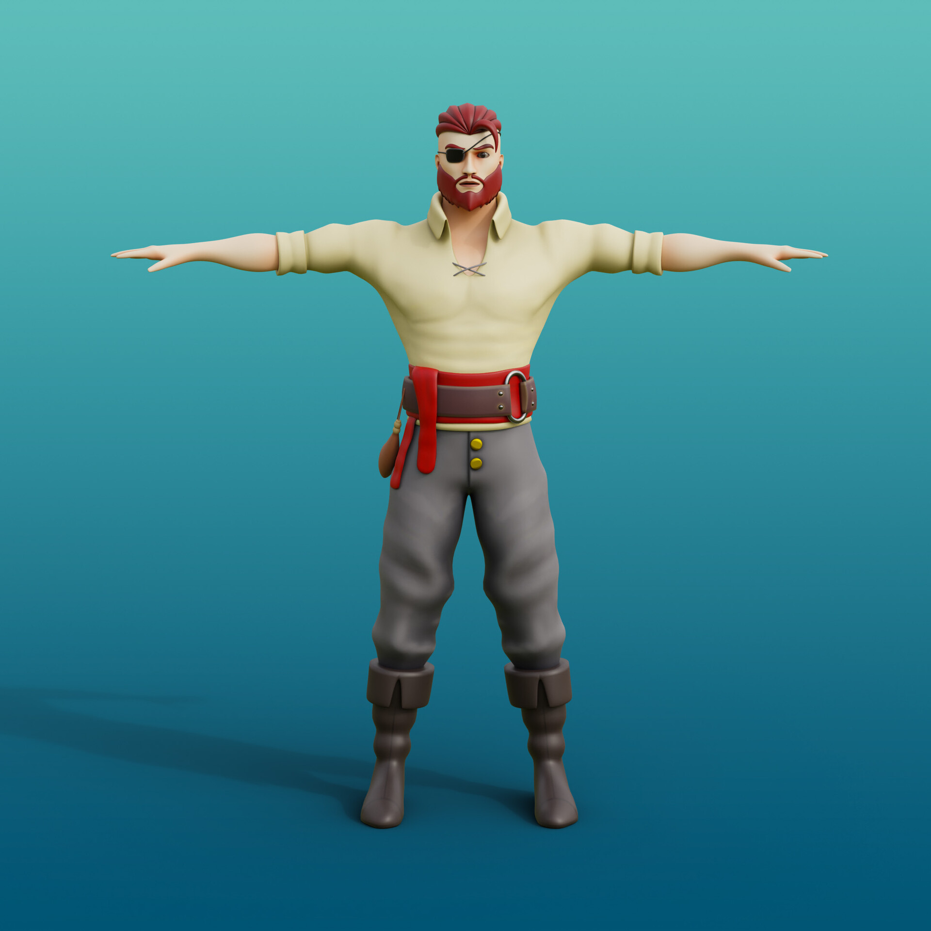 ArtStation - Stylized Male Pirate Character