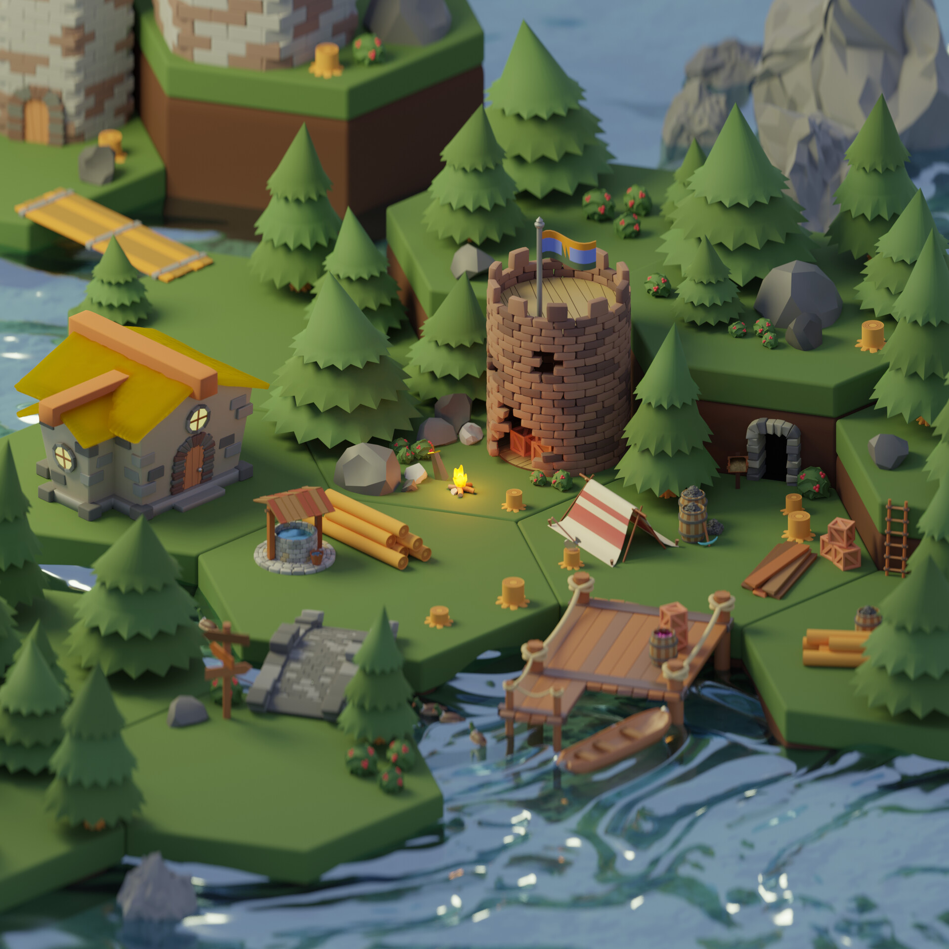 ArtStation - Low Poly Forest