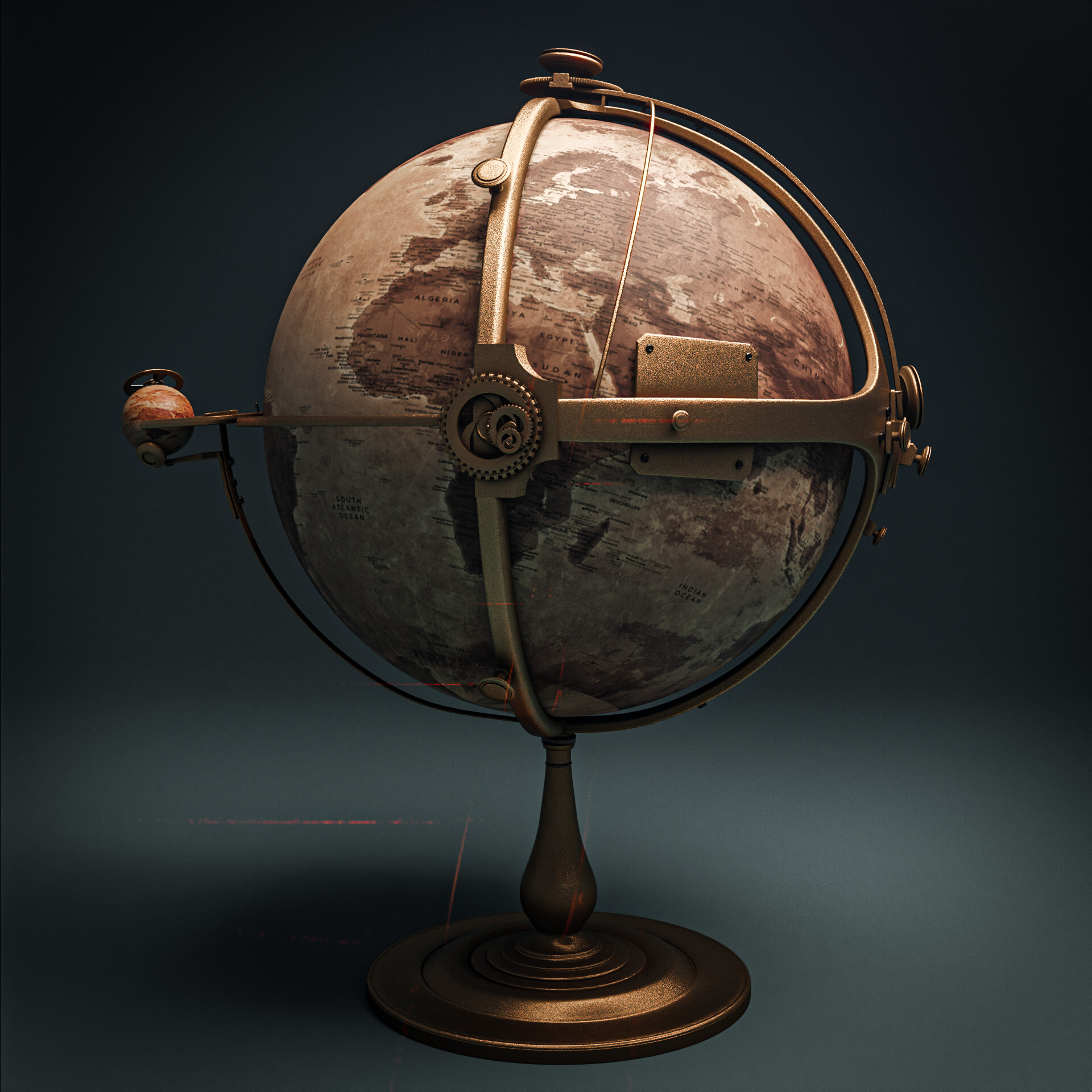 ArtStation - Steampunk Globe Model
