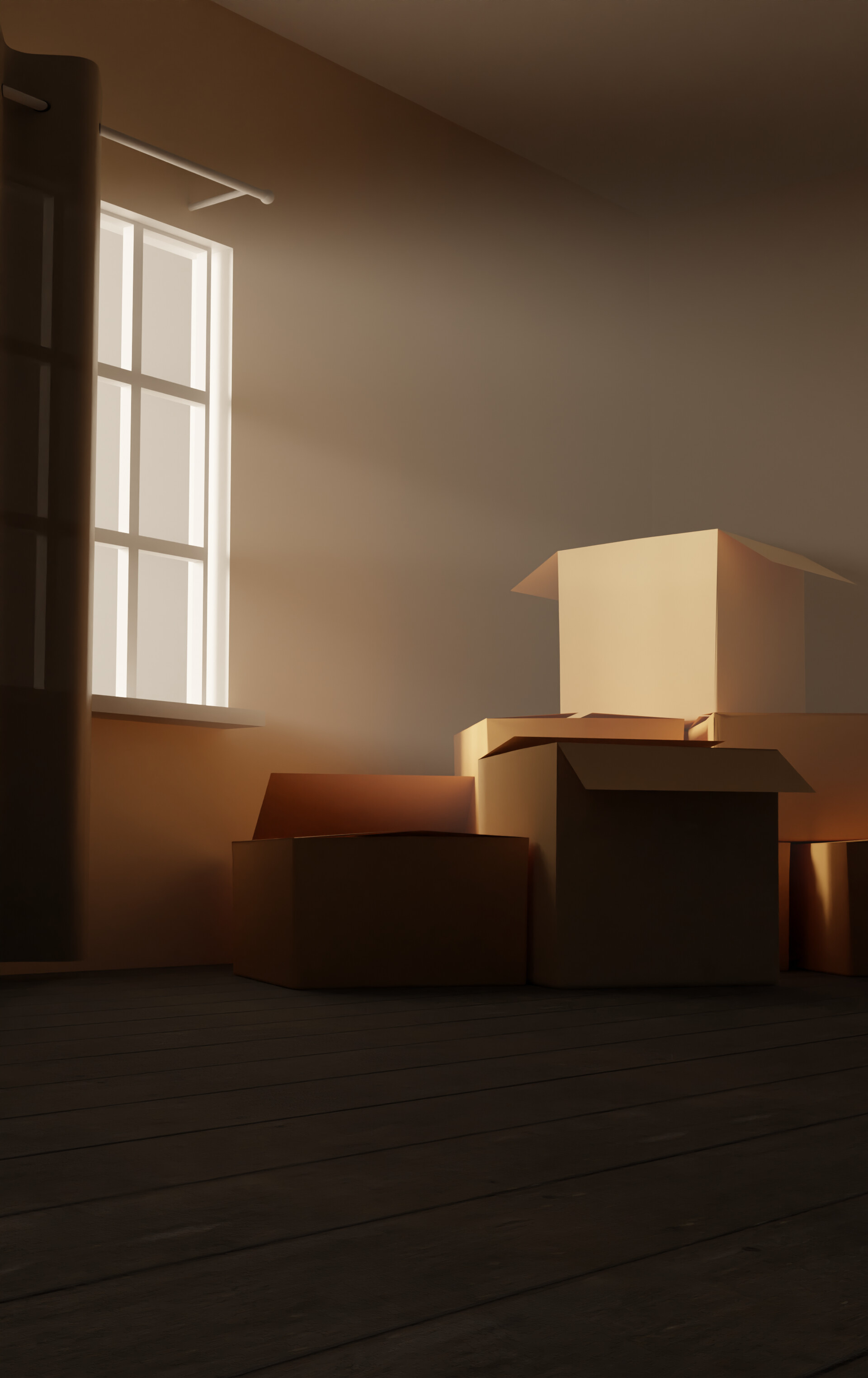 ArtStation - Volumetric light and Boxes