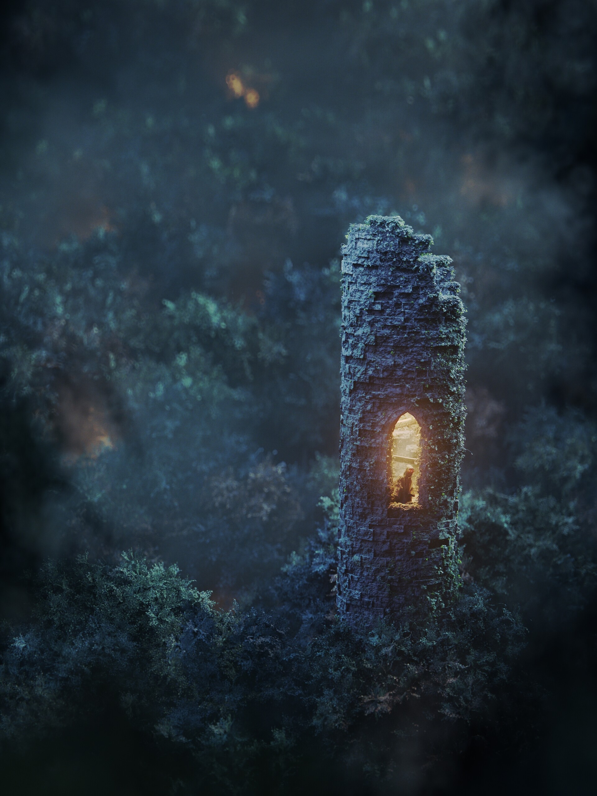 ArtStation - Home of the eldritch guardian | Blender - Cycles