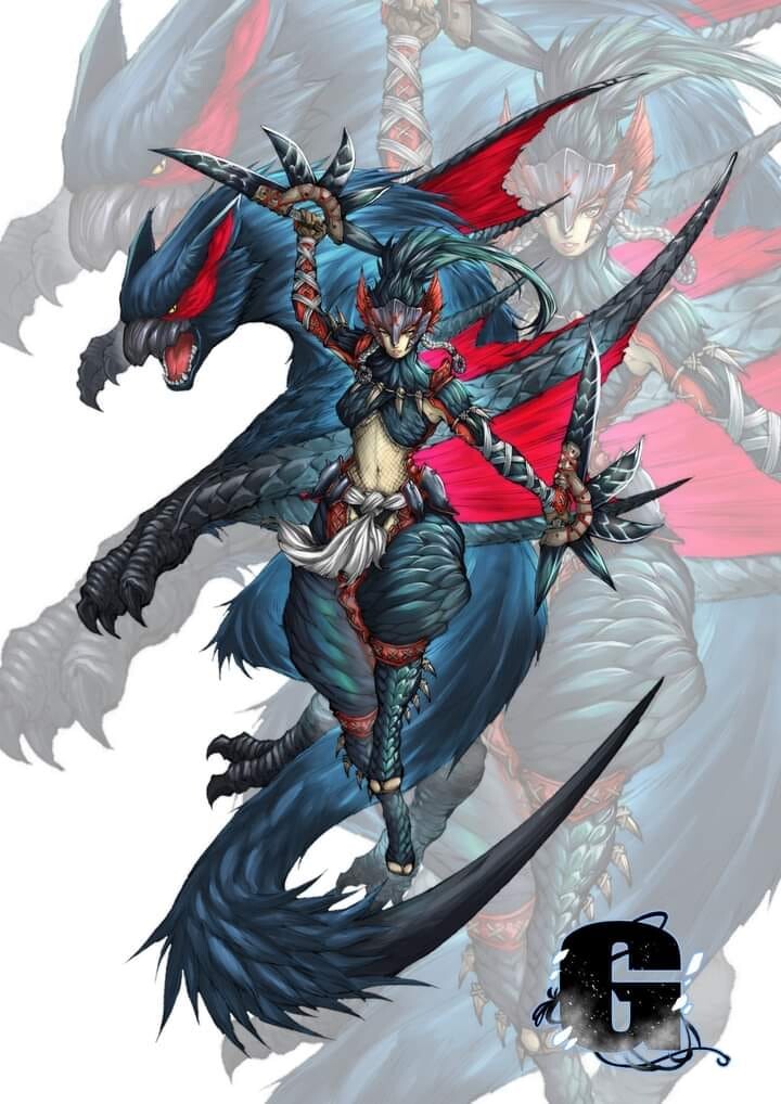 Artstation Nargacuga With Hunter