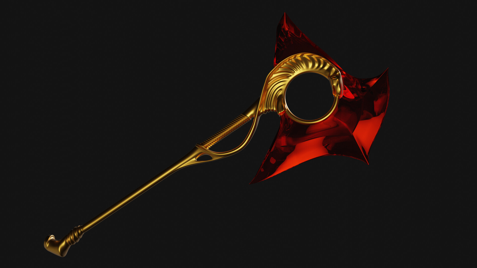 ArtStation - Red obsidian axe