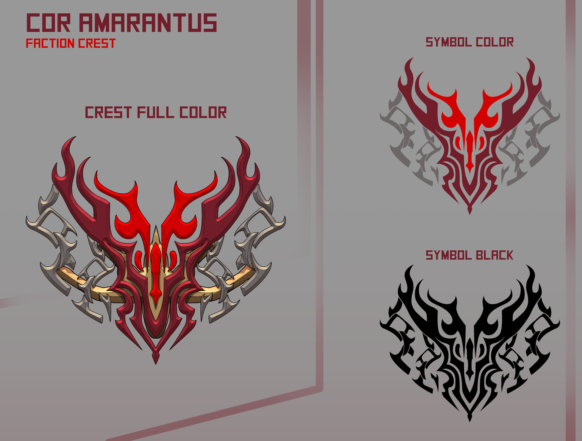ArtStation - Cor Amarantus - Faction Crest (commission)