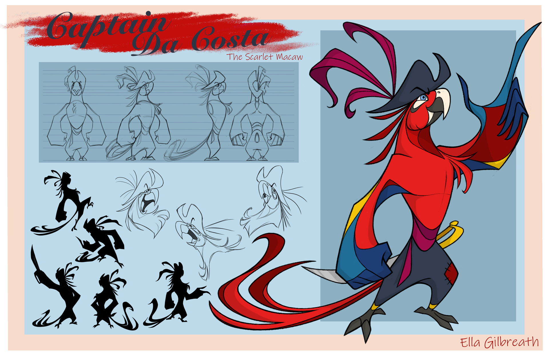 ArtStation - Pirate Parrot Character Design Development