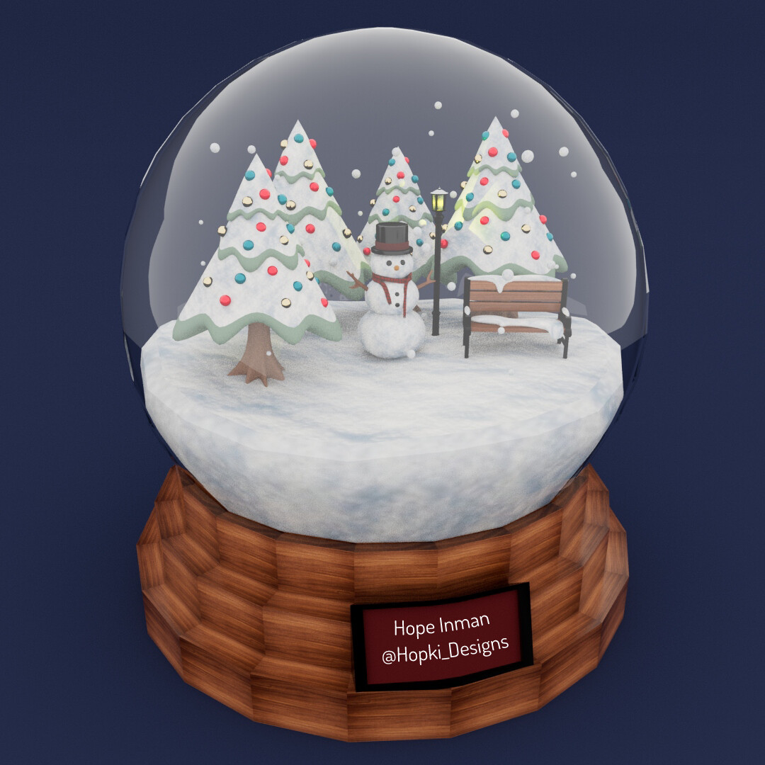 ArtStation - Winter Snowglobe