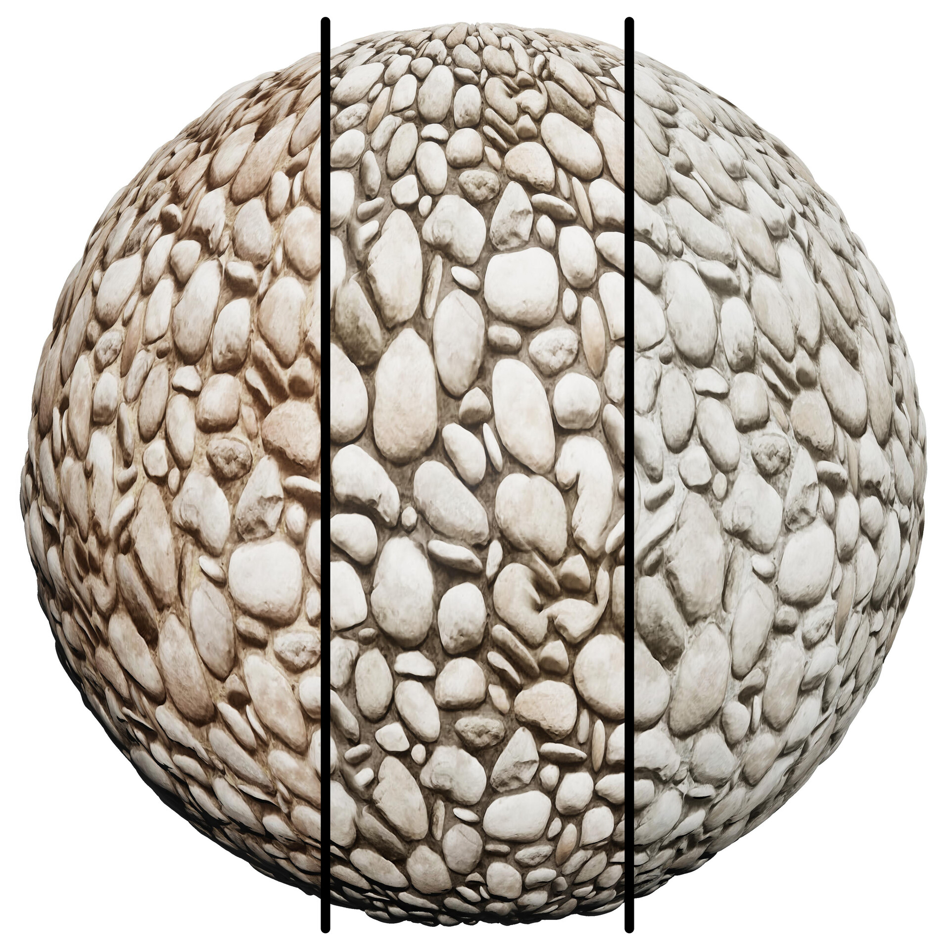 ArtStation - FB559 Field Stone Covering, cobblestone | 3 mat | 4k | PBR