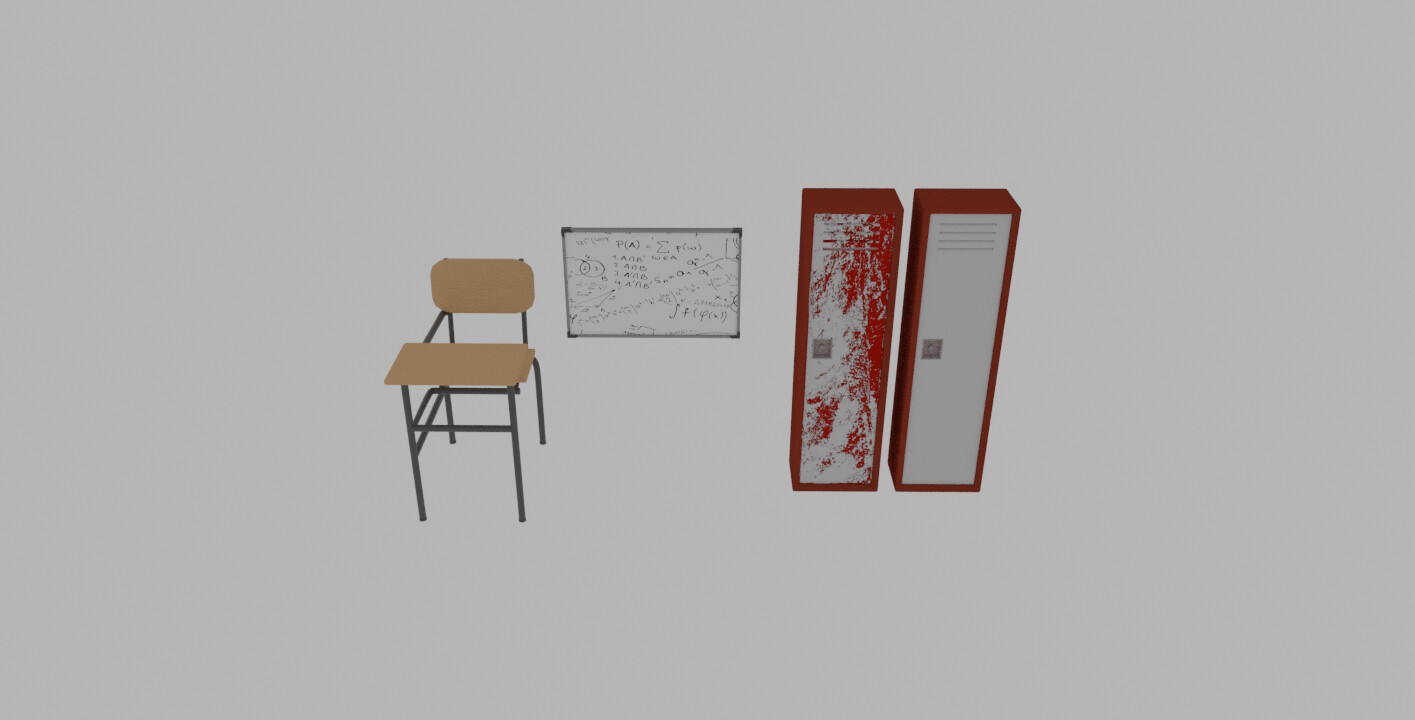 ArtStation - School Assets (with bloody locker)