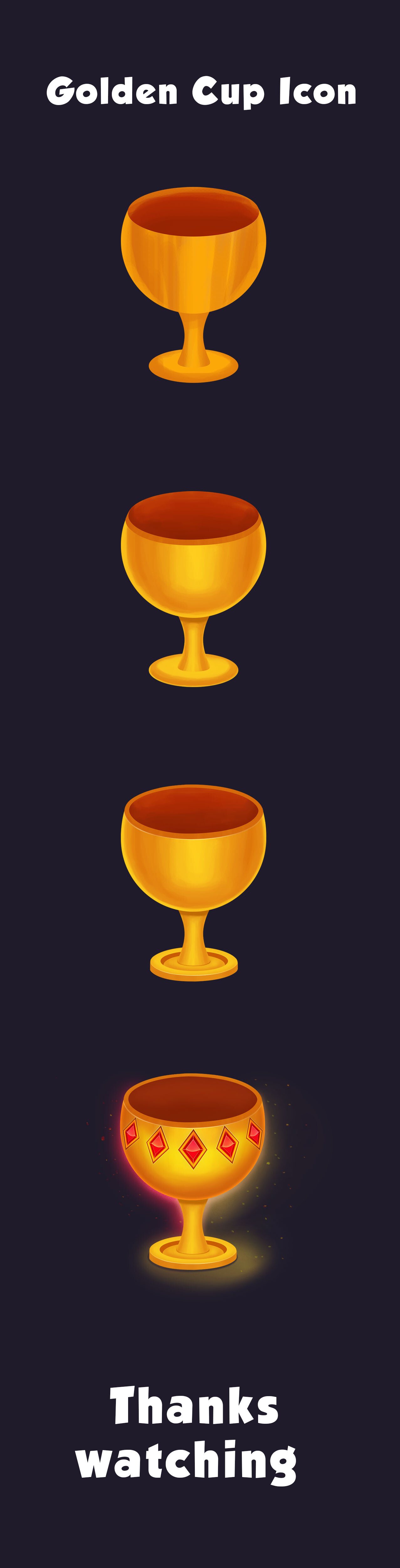ArtStation - Golden Cup Game Icon