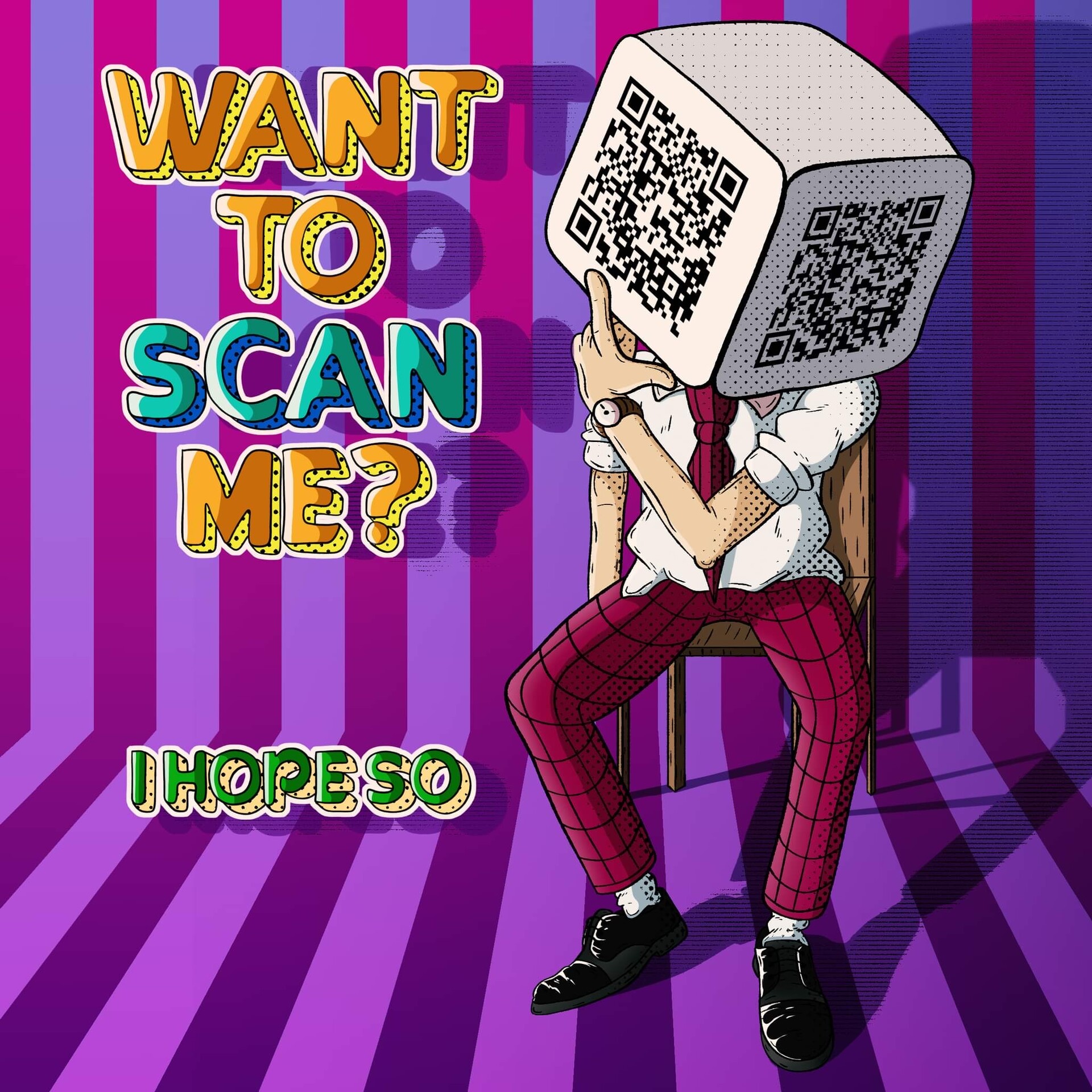 ArtStation - Cartoon Character with qr code