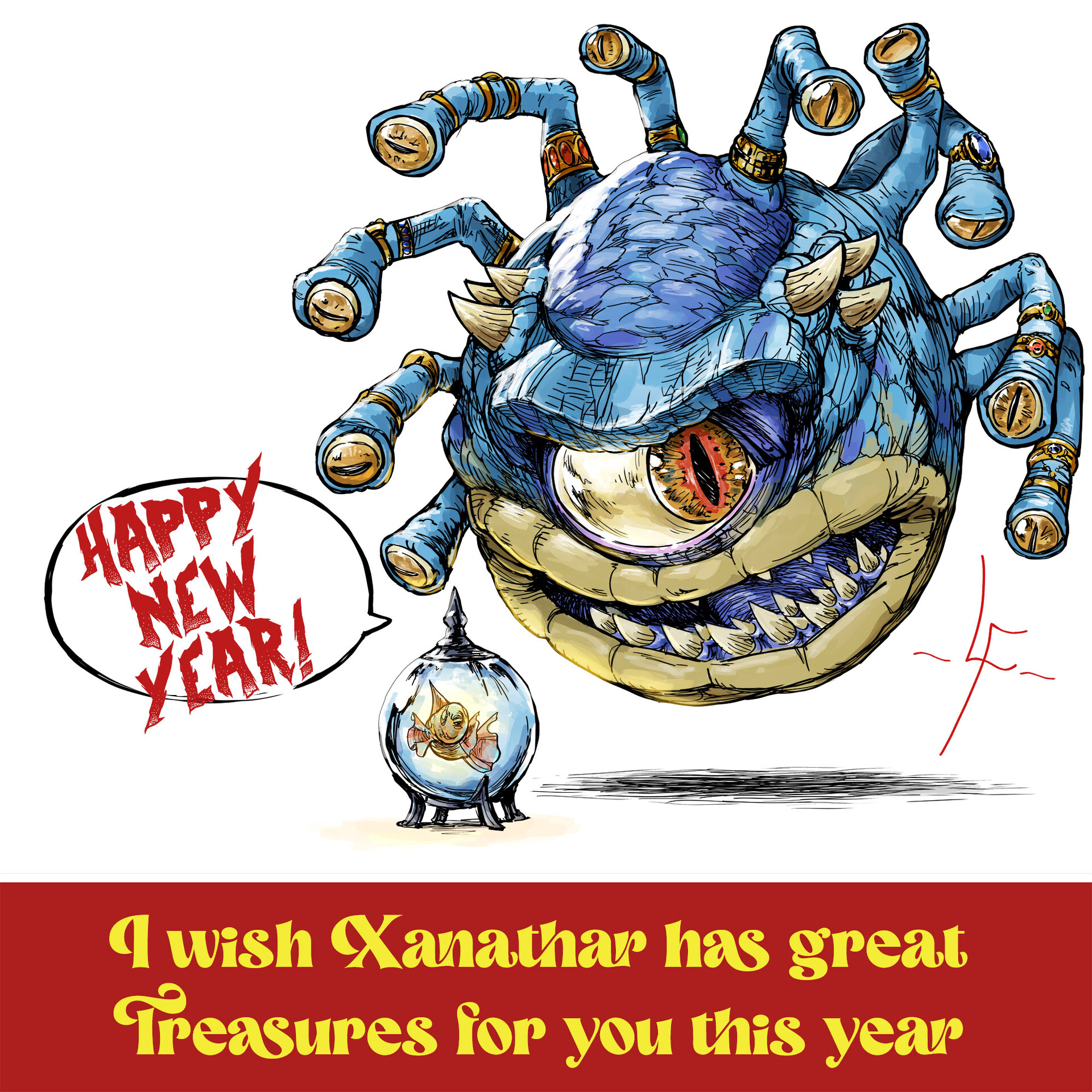 ArtStation - Xanathar Happy New Year!