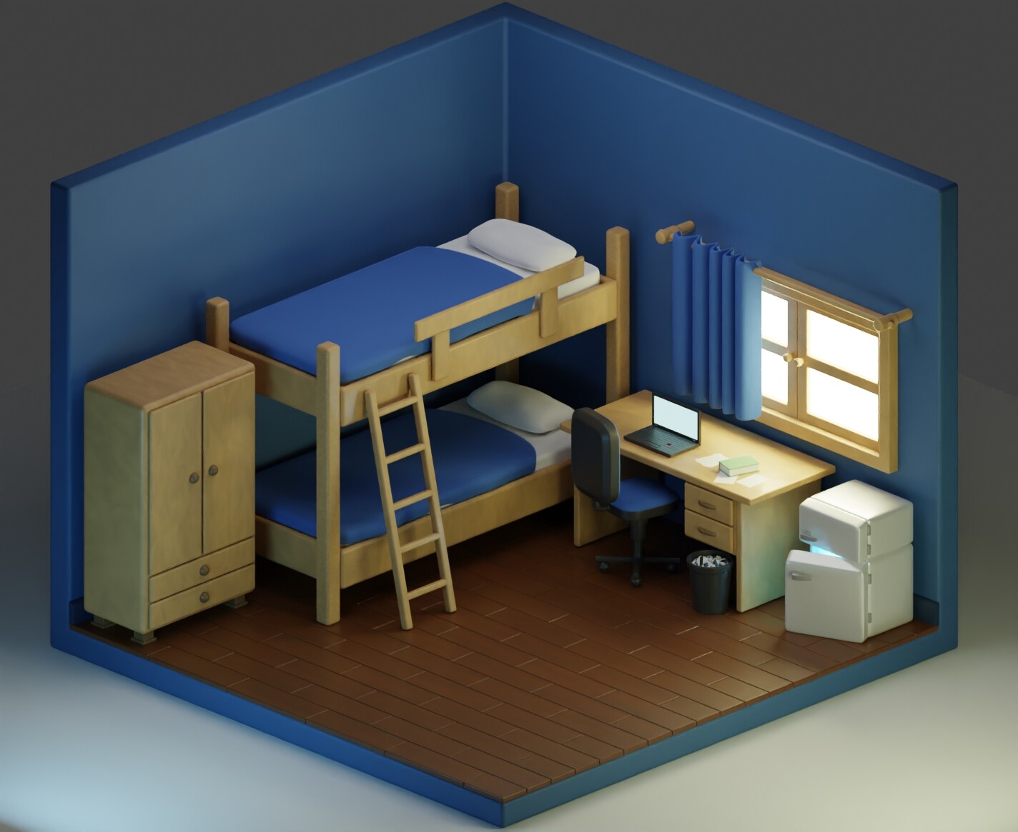 ArtStation - Bunk Bed Bedroom
