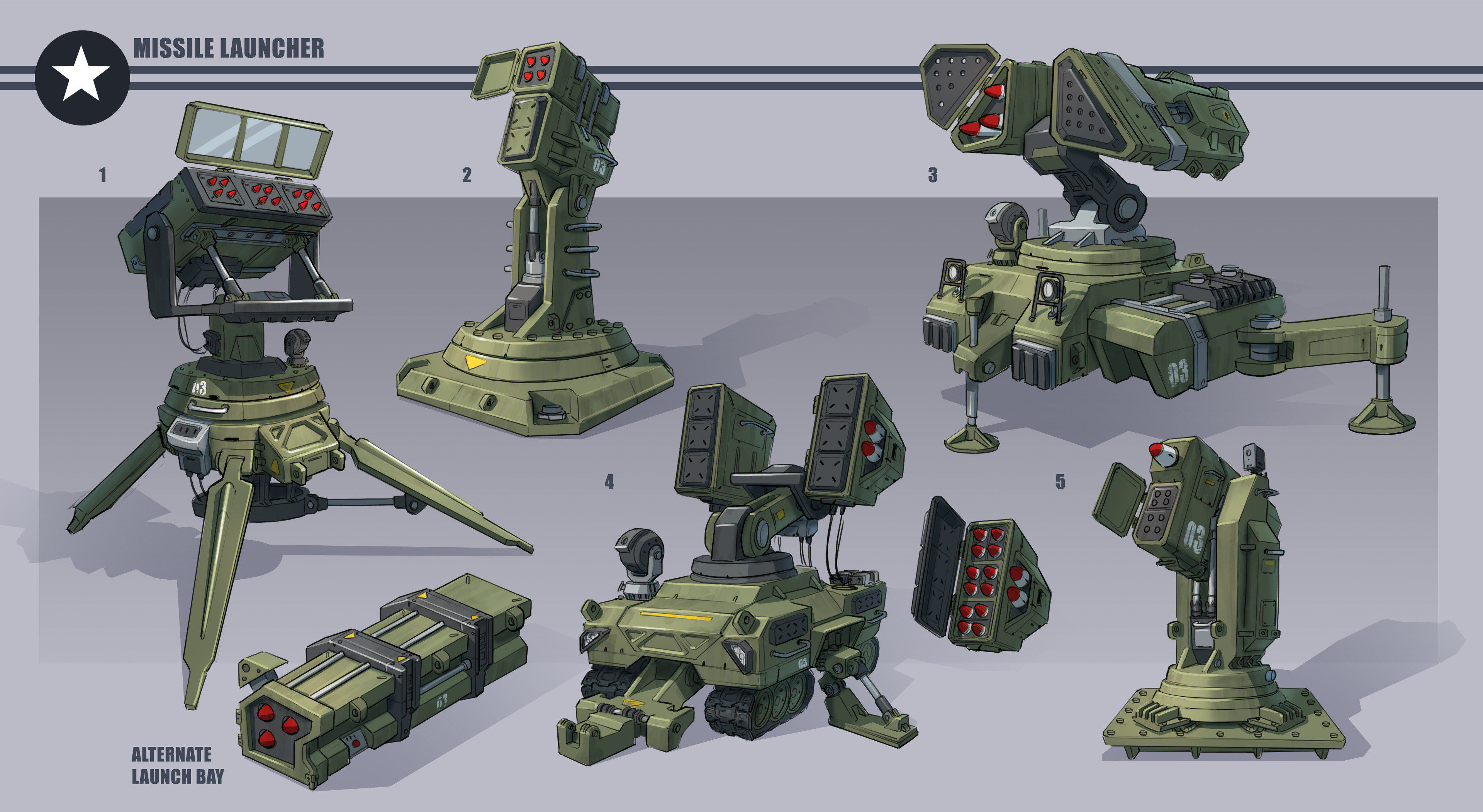 Brushsauce Studio - missile launcher design