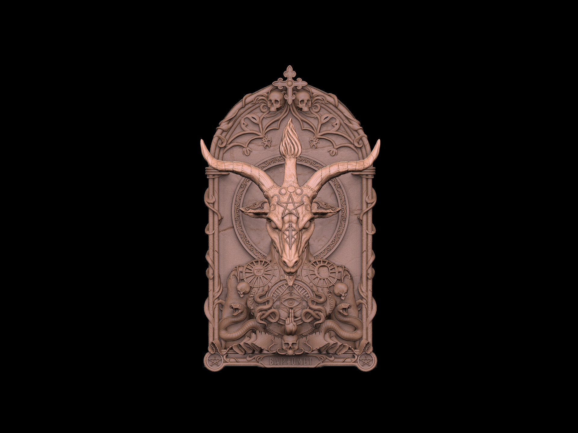 ArtStation - Baphomet wall art