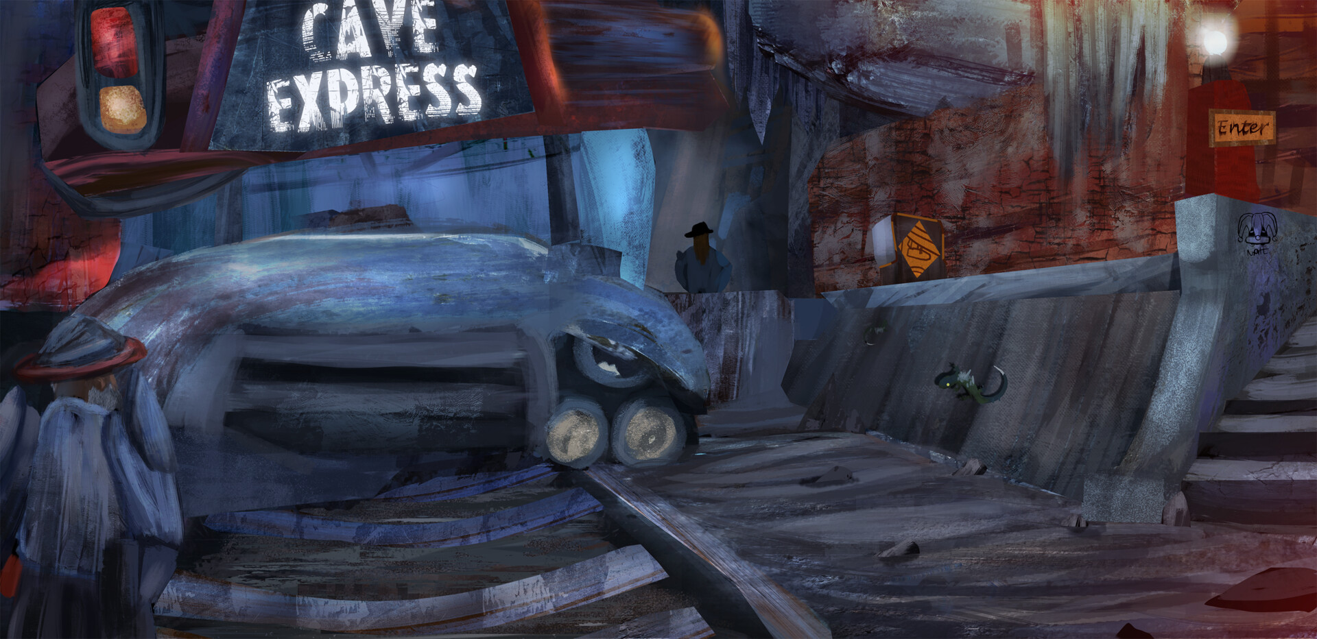 ArtStation - underground train