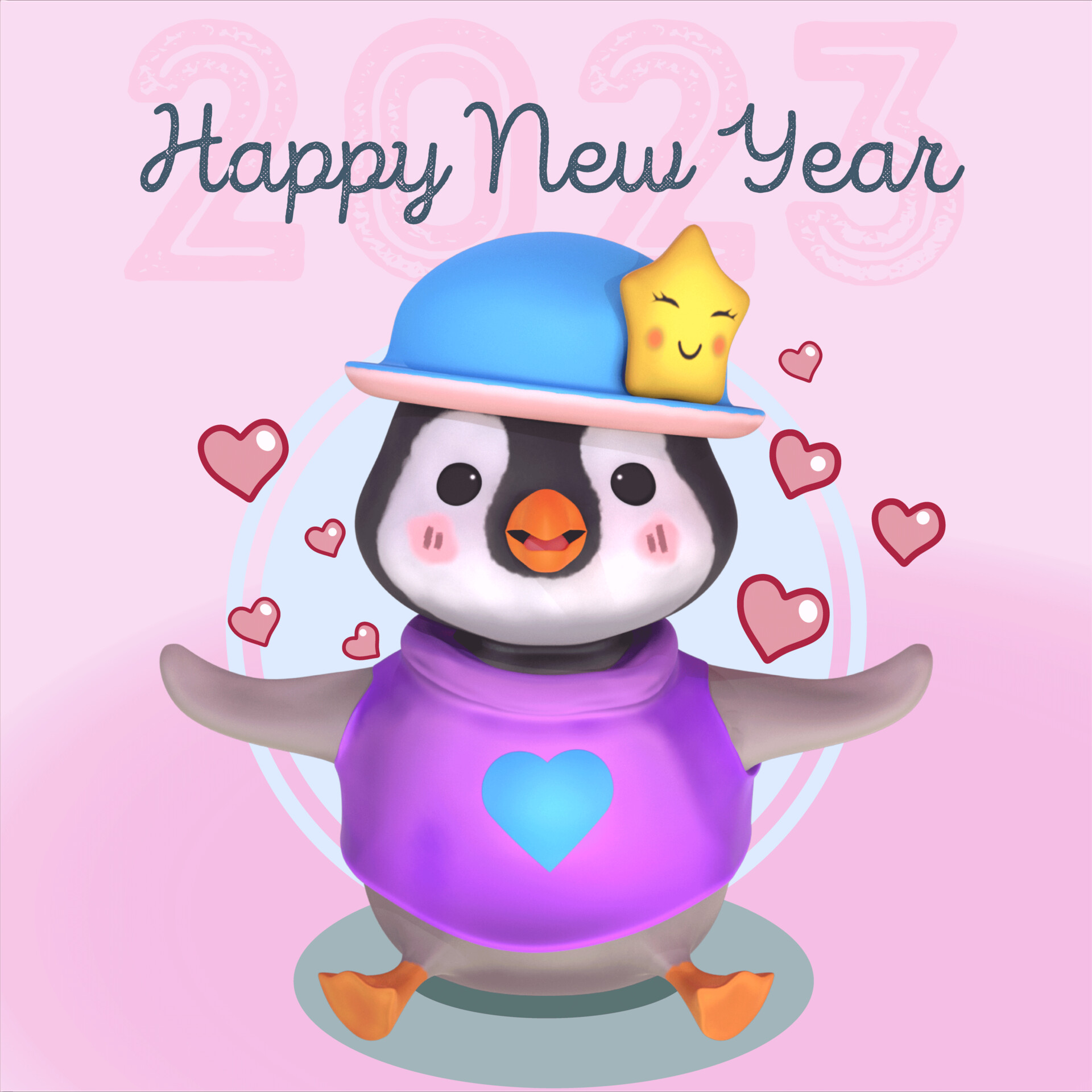 ArtStation - HAPPY 2023 by Cute Penguin